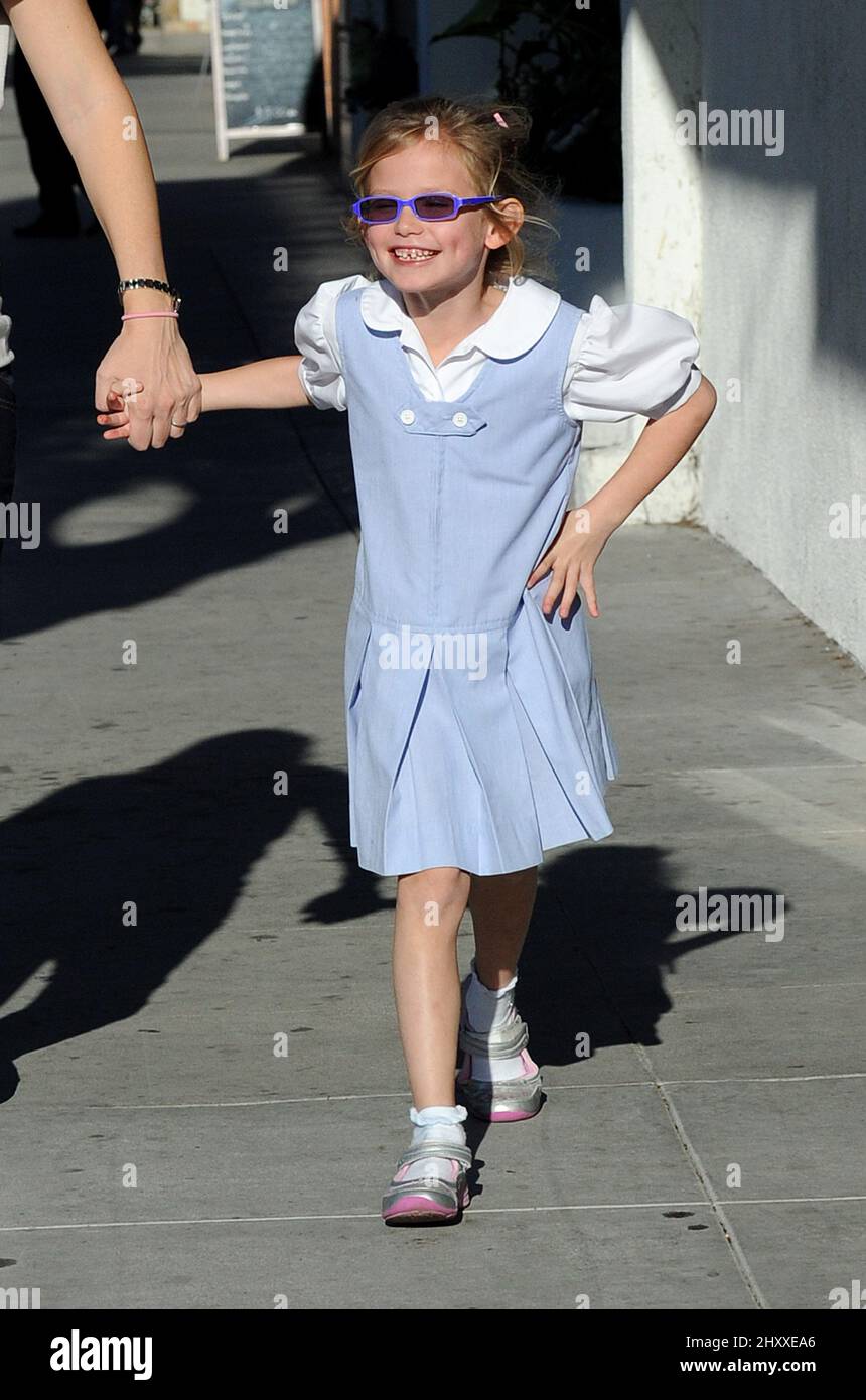 Violet Affleck is seen out and about in Los Angeles, California Stock ...