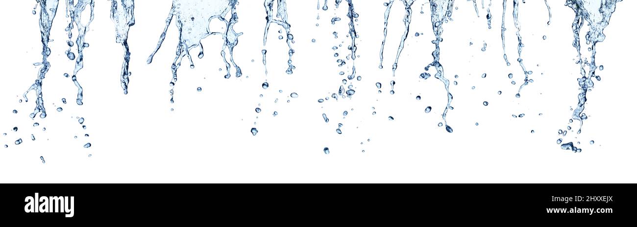 collection of various water drops on white background Stock Photo - Alamy