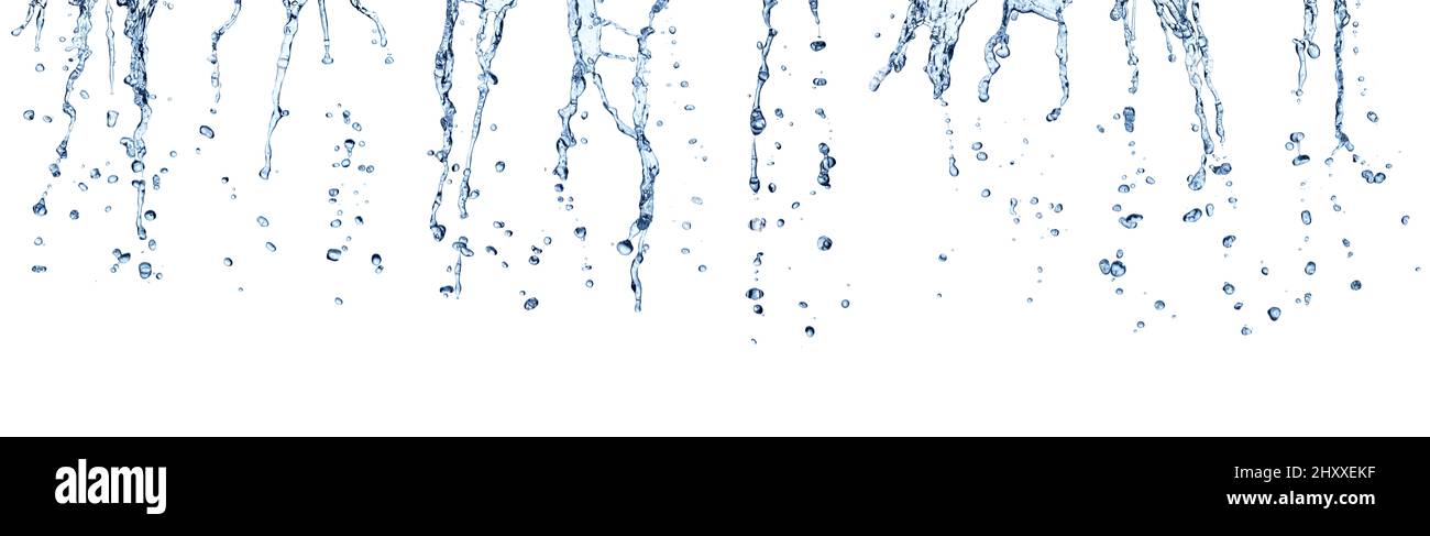 collection of various water drops on white background Stock Photo - Alamy