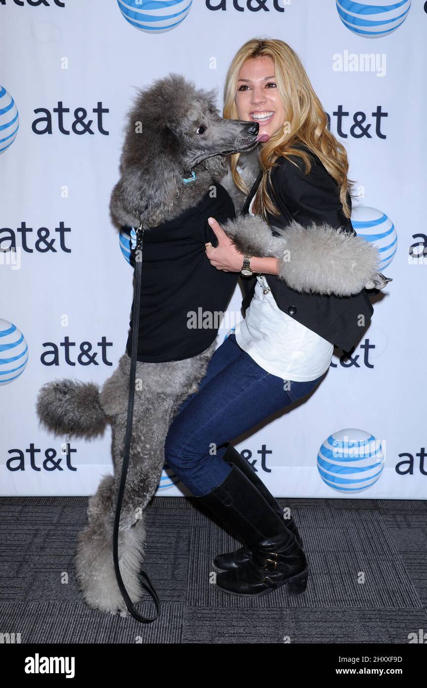 Kate Mansi and poodle Val during the WeHo Celebrates Valentine's Day ...