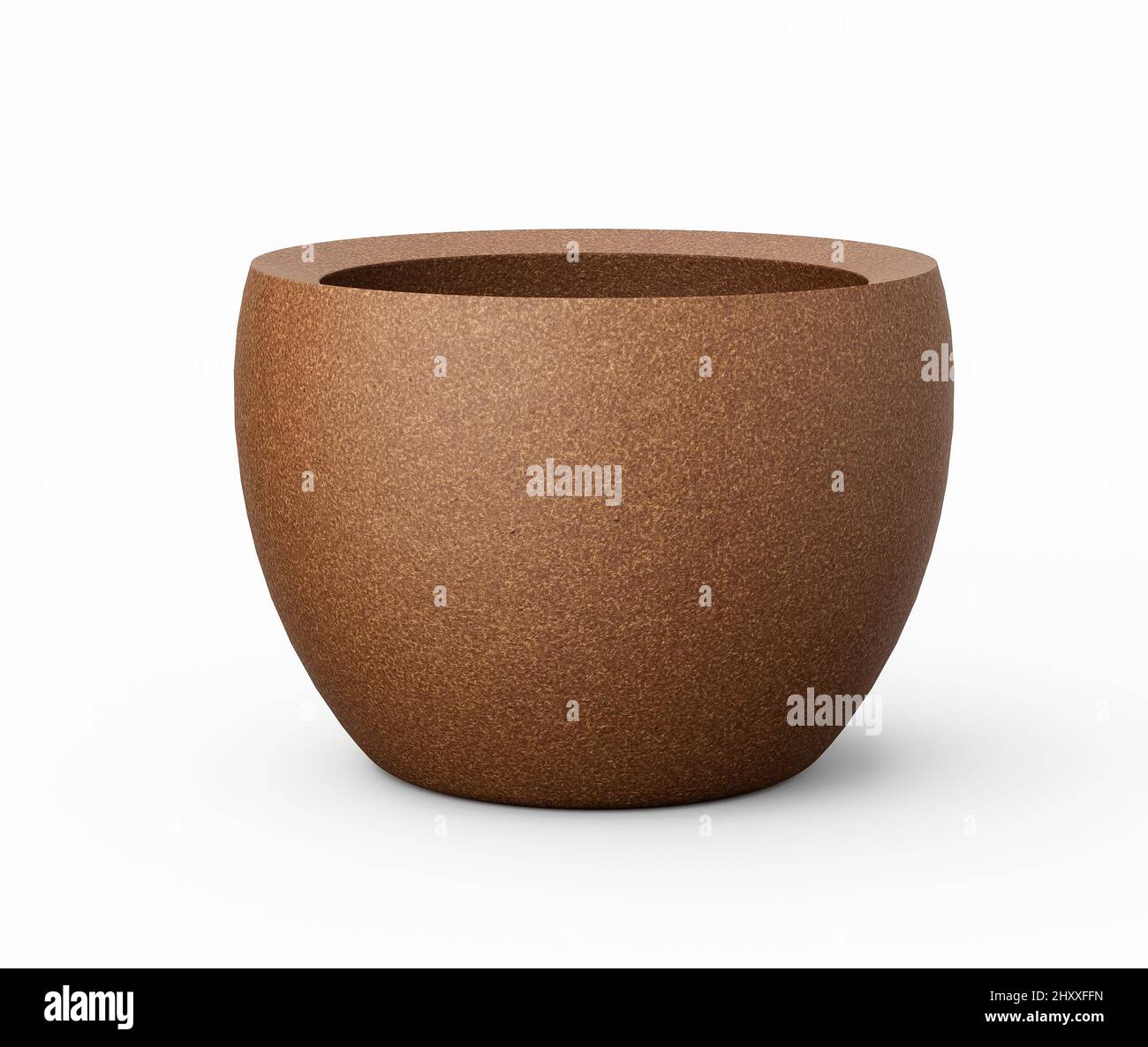 3D illustration of a clay pot isolated on a white background Stock ...