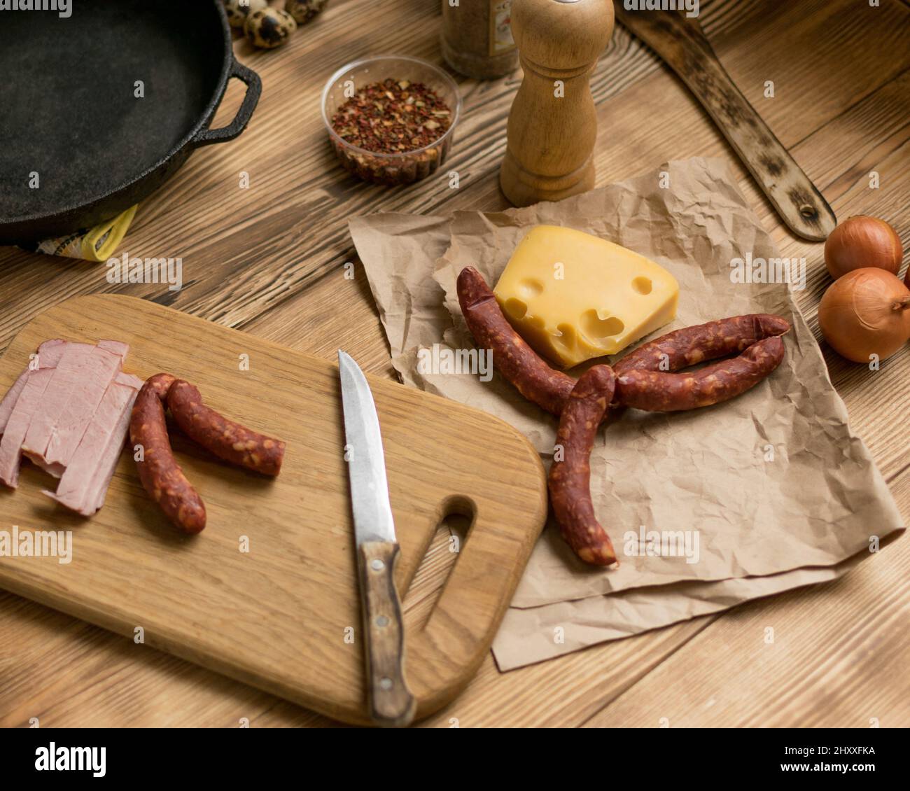 Bavarian smoked cheese cheese hi-res stock photography and images - Alamy