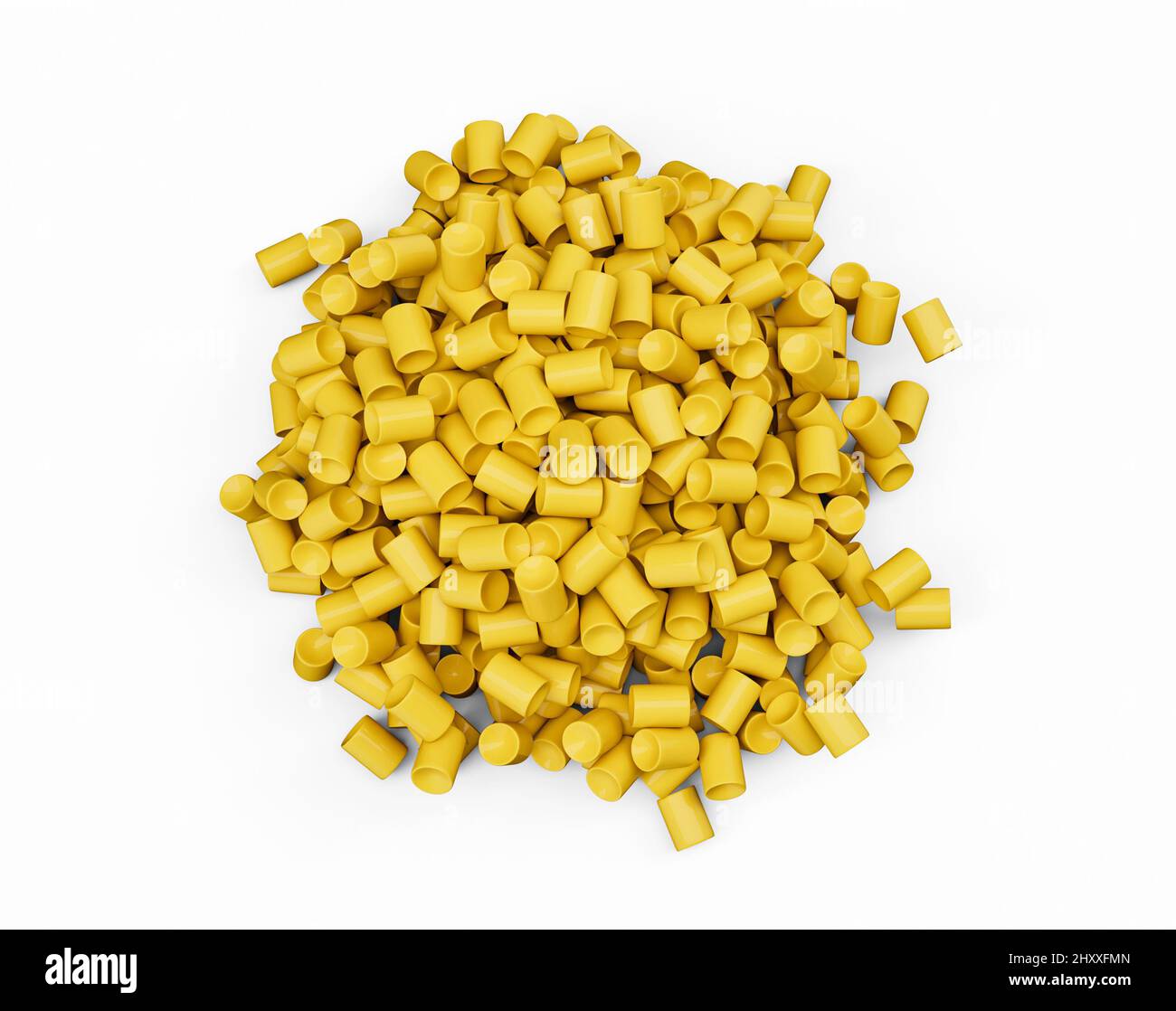 3D illustration of a bunch of yellow med pills Stock Photo - Alamy