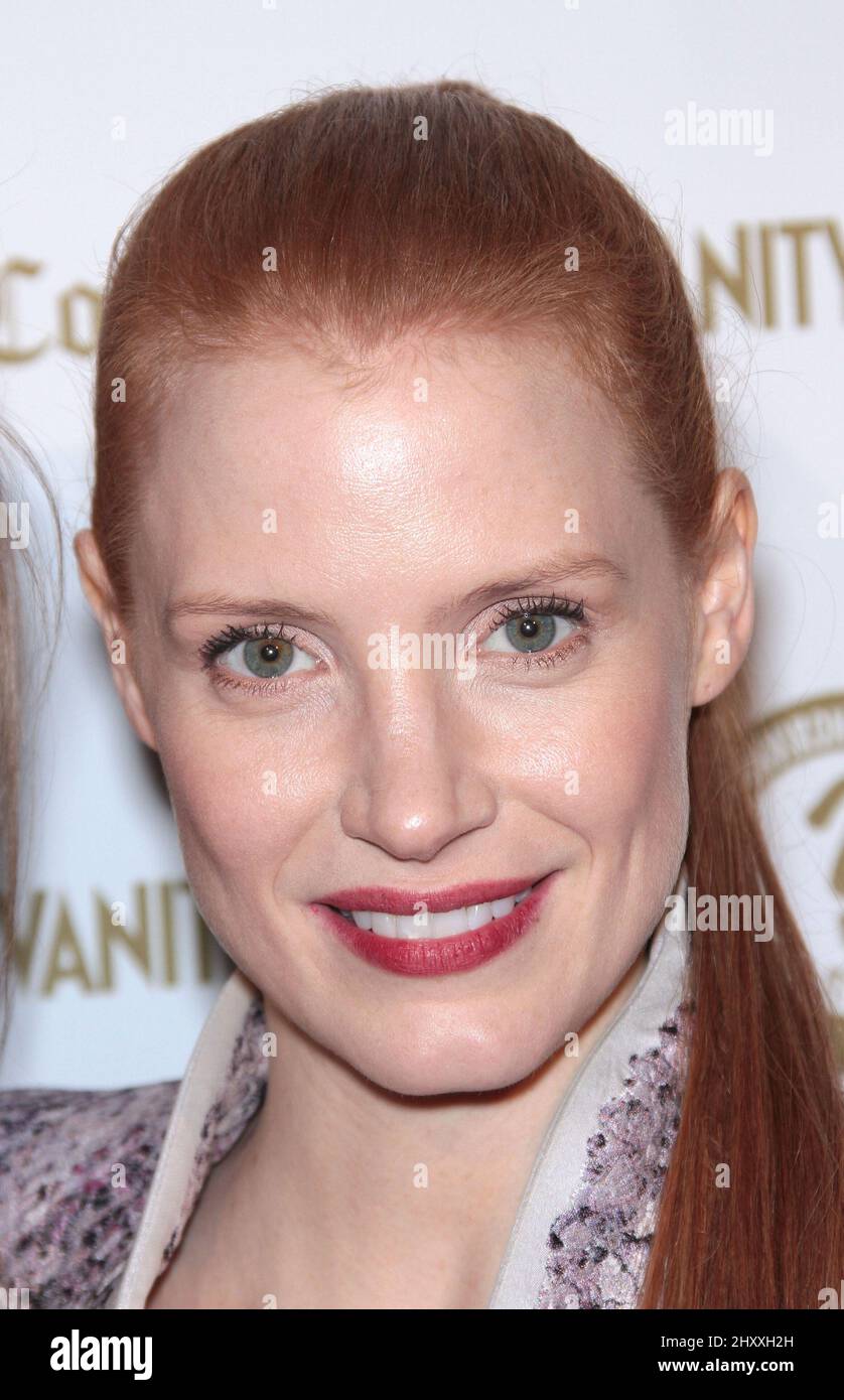 Jessica Chastain attending the Vanity Fair And Juicy Couture "Vanities ...