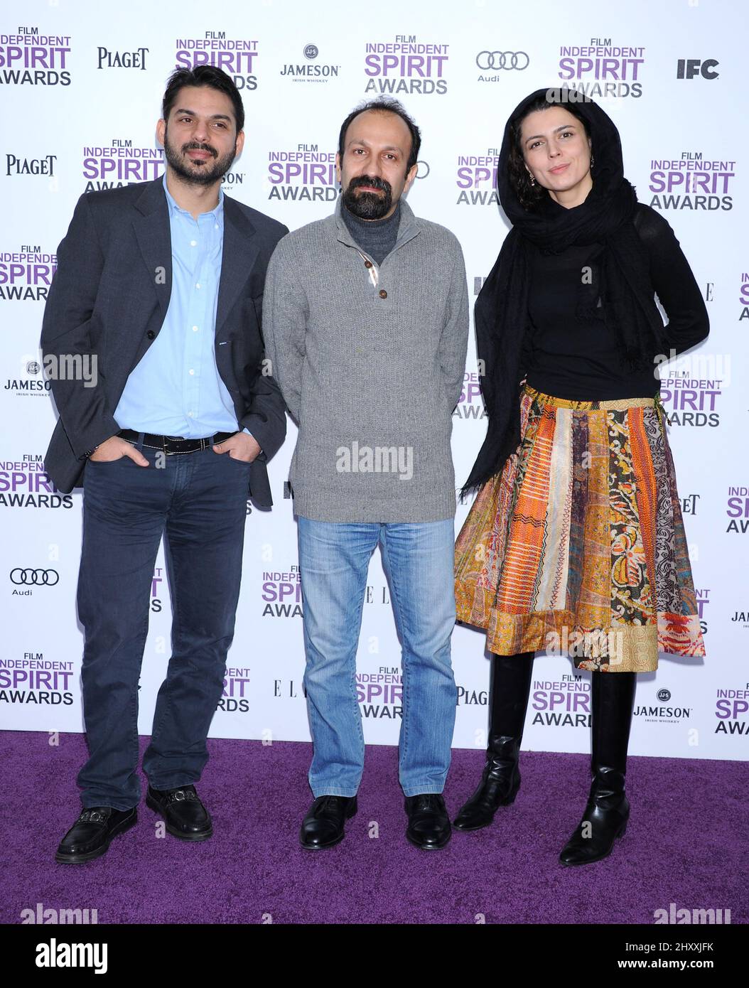 Peyman Moaadi, Asghar Farhad, Leyla Hatami attending the 2012 Film ...