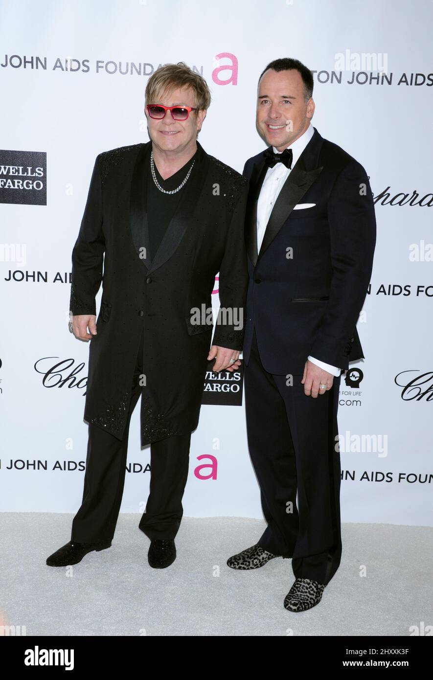 Elton John and David Furnish at the Elton John AIDS Foundation Academy ...