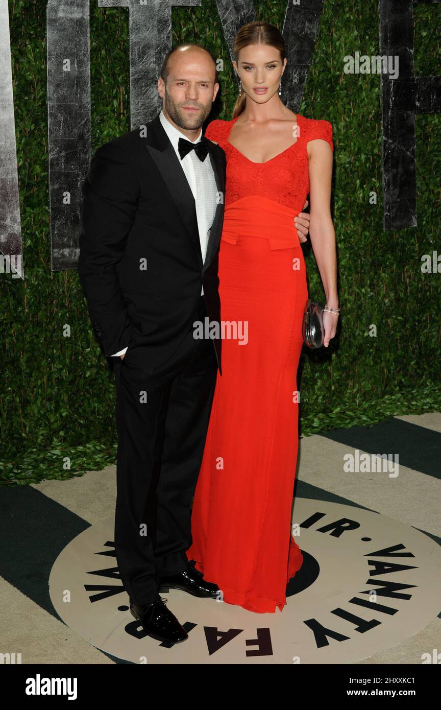 Jason Statham and Rosie Huntington-Whiteley attending the 2012 Vanity ...