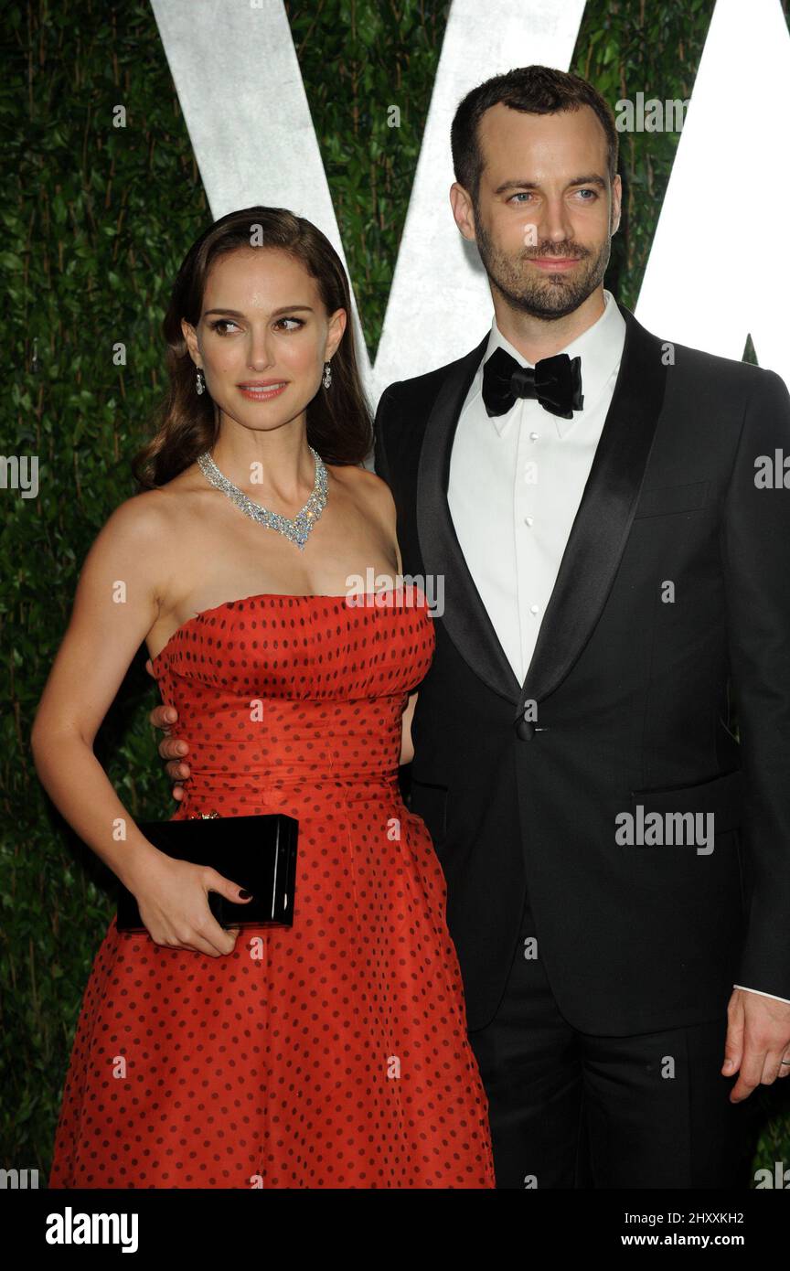 Natalie Portman and Benjamin Millepied attending the 2012 Vanity Fair ...