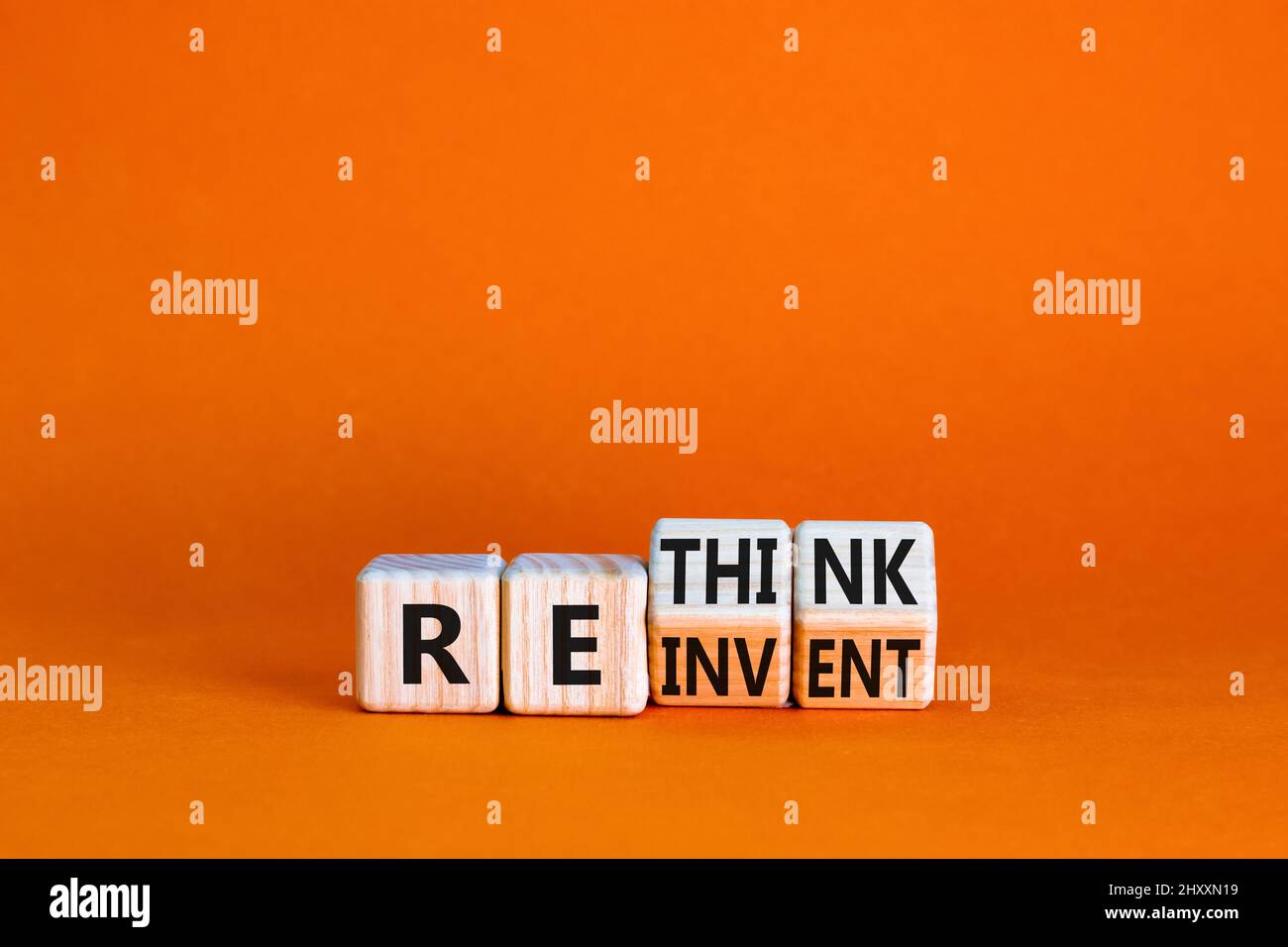Reinvent and rethink symbol. Turned wooden wooden cubes and changed the ...