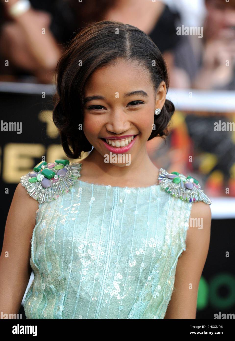 Amandla Stenberg attending "The Hunger Games" world premiere held at ...