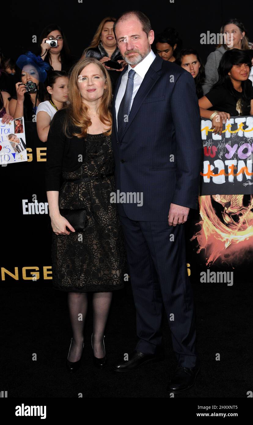 Suzanne Collins attending "The Hunger Games" world premiere held at the ...