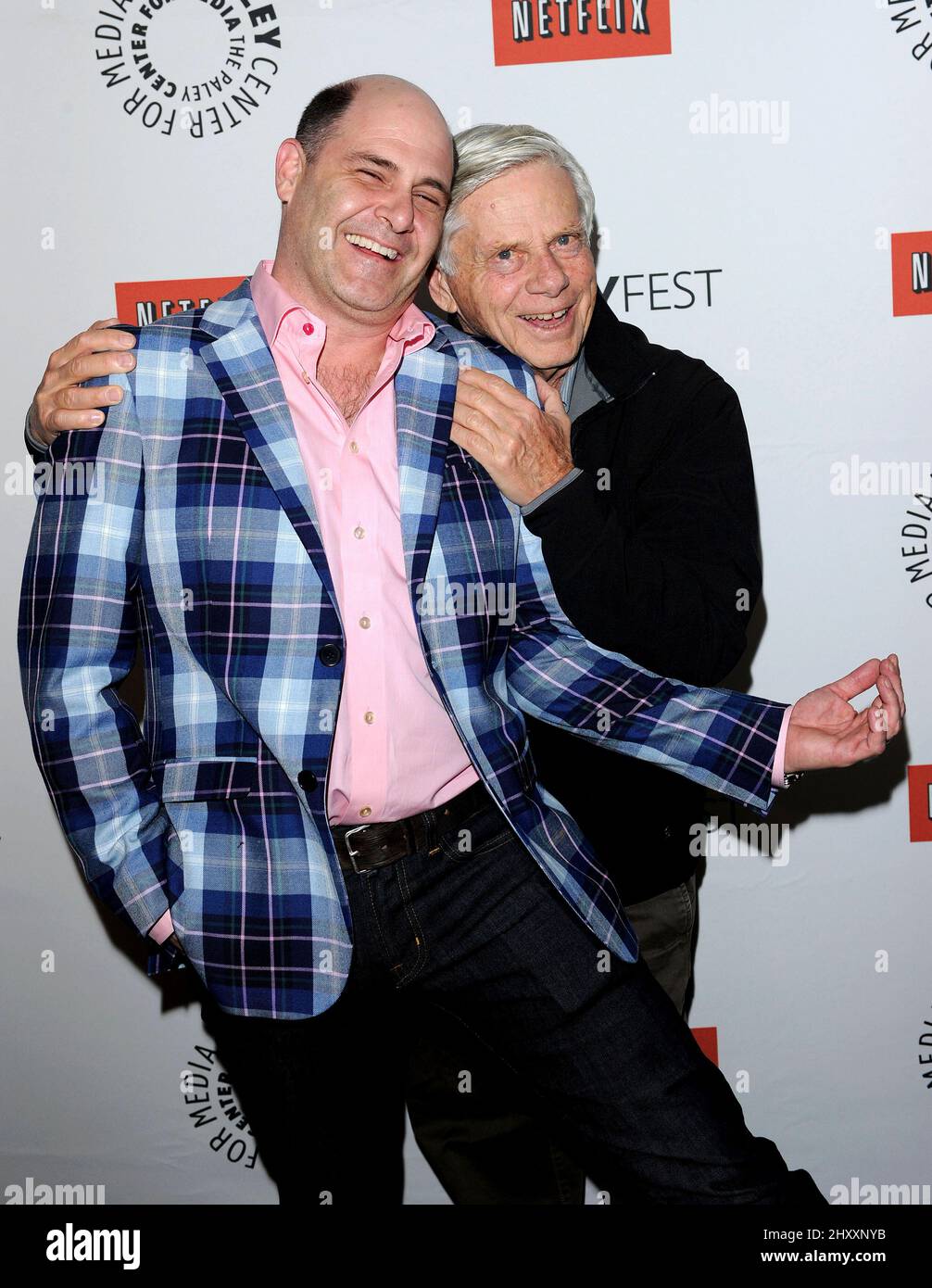 Matthew Weiner and Robert Morse attending PaleyFest 2012 as the ...
