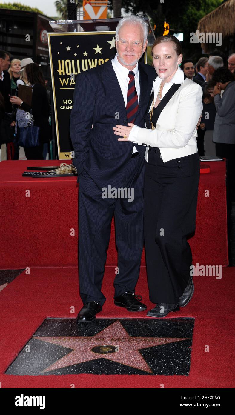 Malcolm McDowell and wife Kelly McDowell as Malcolm McDowell is honored ...