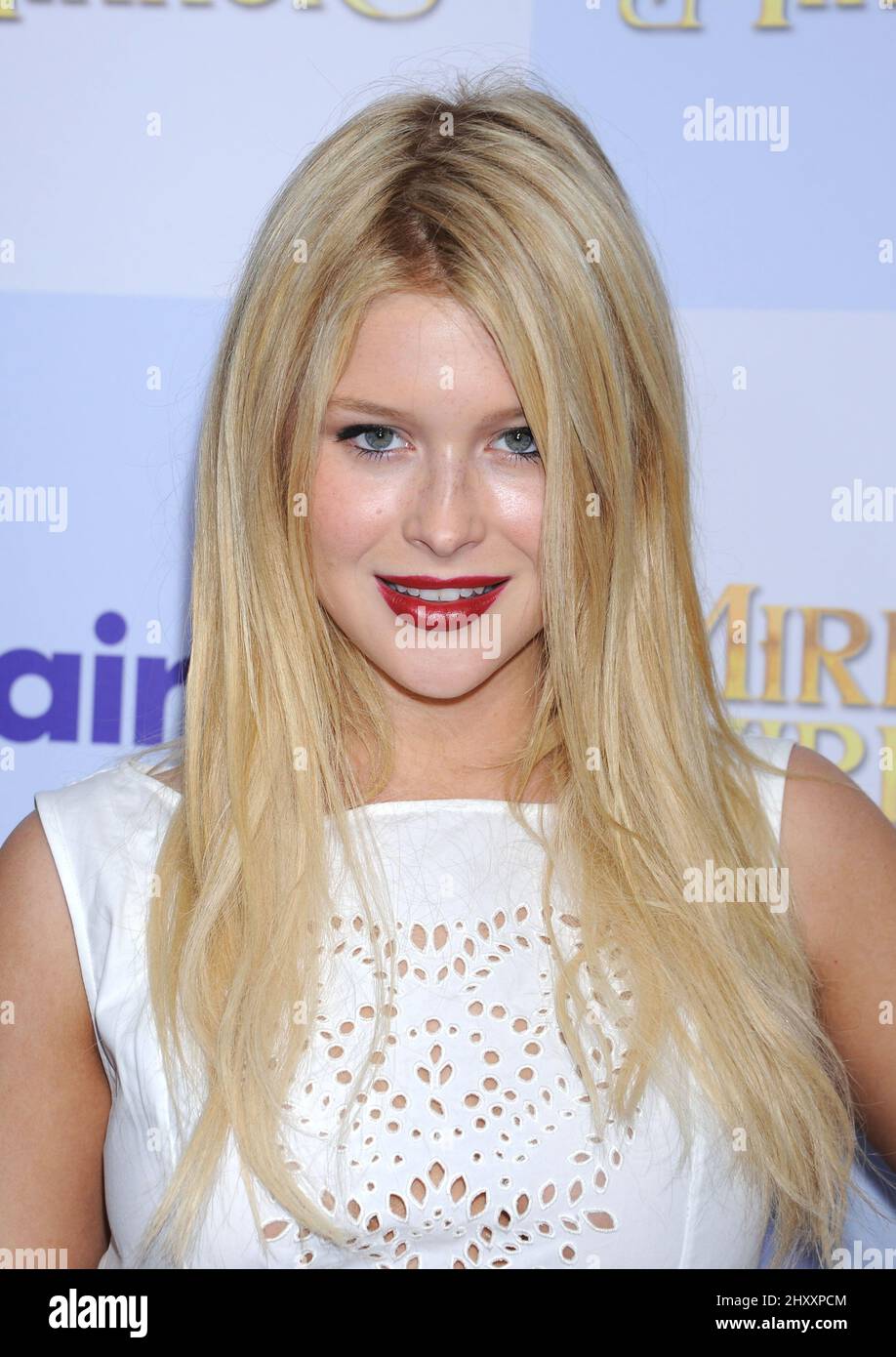 Renee Olstead attending the "Mirror Mirror" Los Angeles premiere held ...