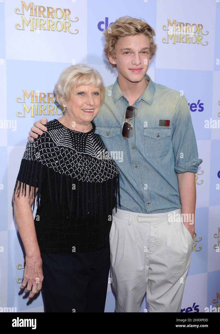 Cody Simpson and grandmother Gail Greenwood attending the "Mirror ...
