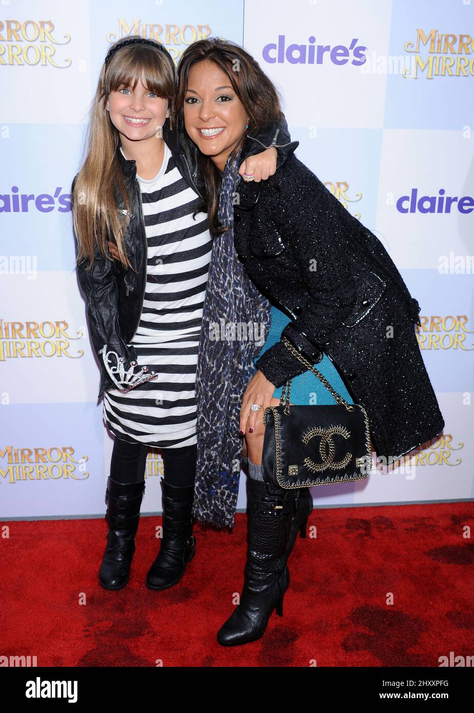 Eva LaRue and daughter Kaya Callahan attending the "Mirror Mirror" Los ...