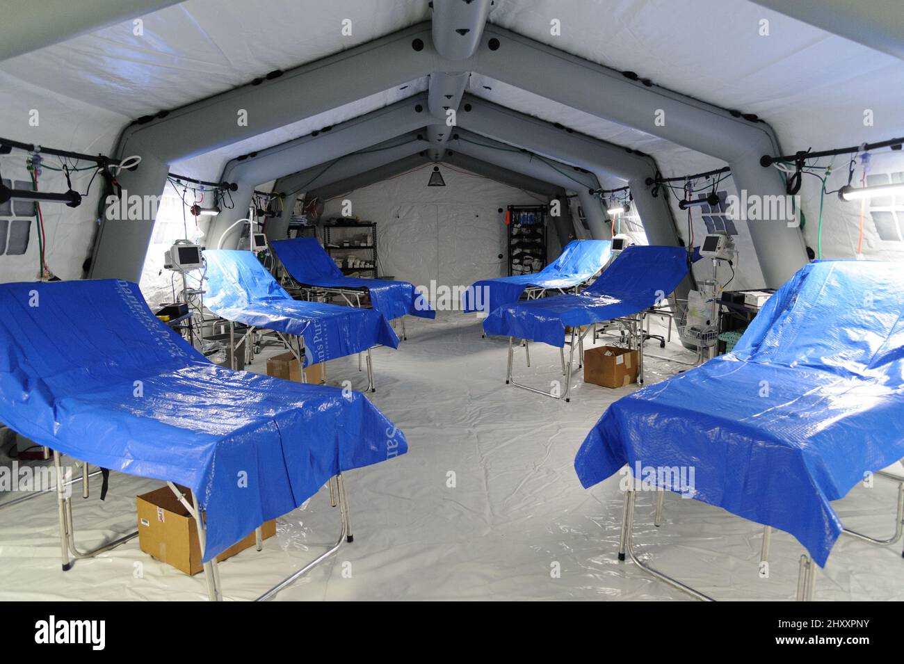 Lviv, Ukraine, 14 march 2022. General view of the interior of the newly ...