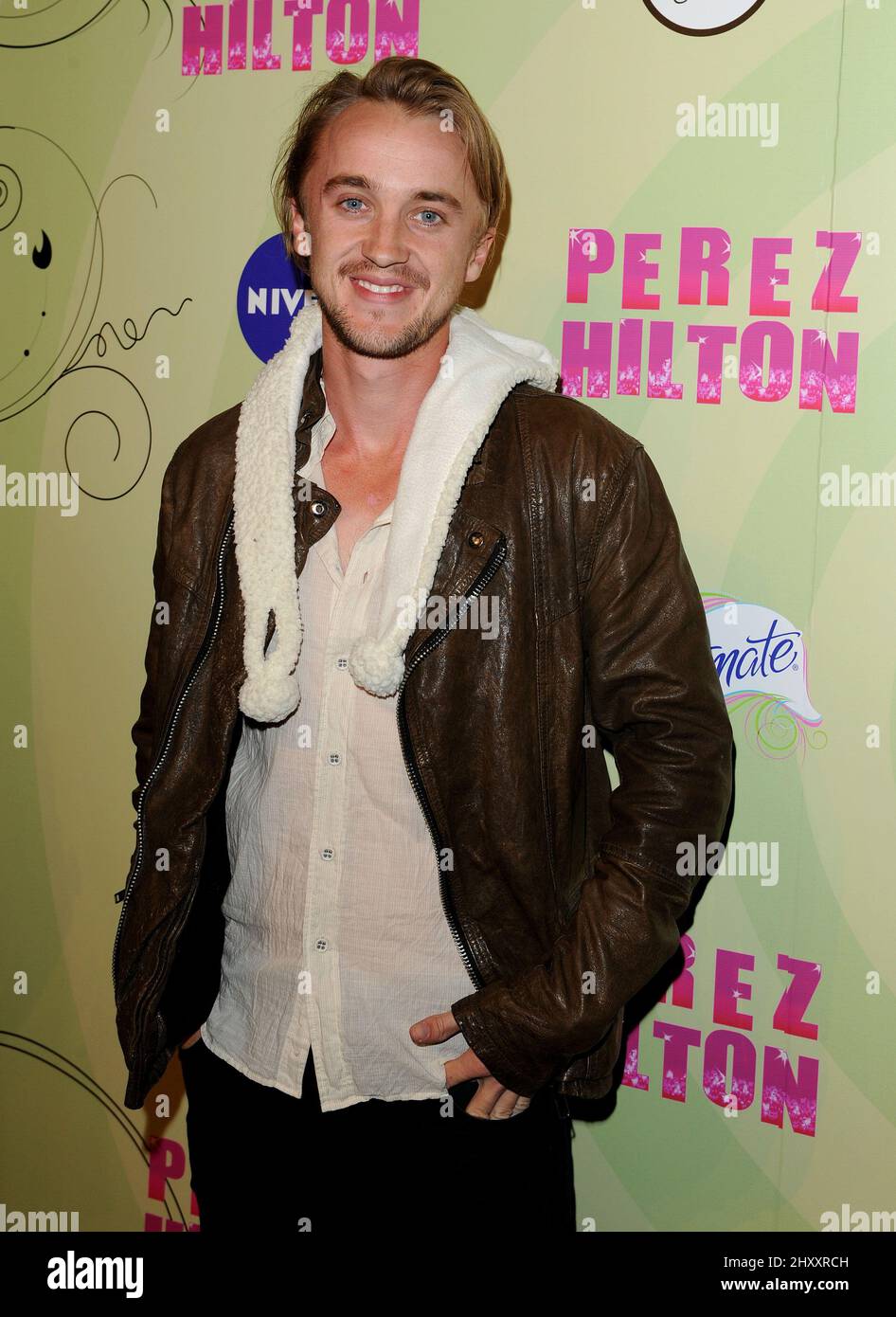 Tom Felton attending Perez Hilton's Mad Hatter Tea Party Birthday ...