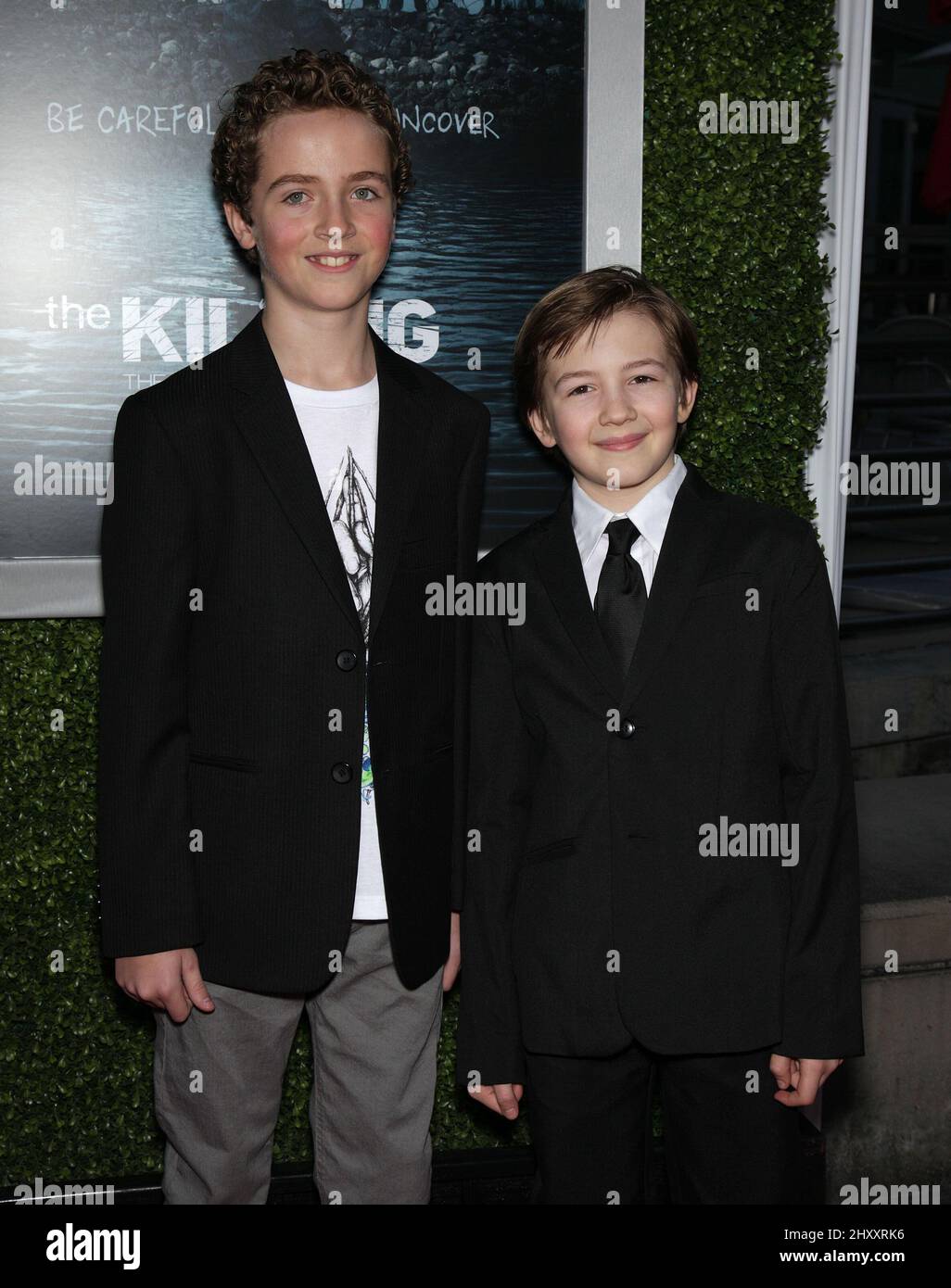 Evan Bird & Seth Johnson attending "The Killing" Season 2 Premiere held ...