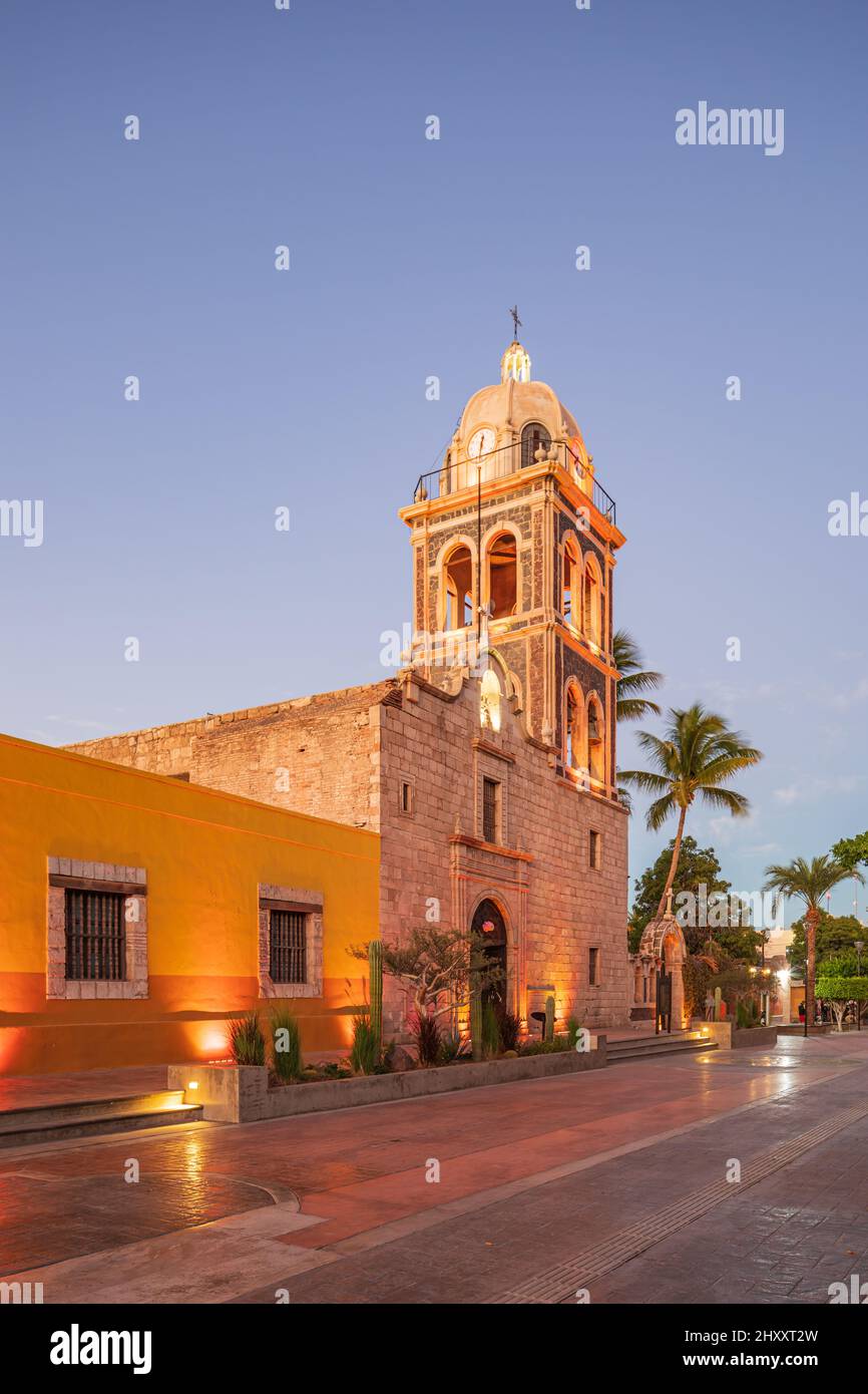 Loreto, Baja California Sur, Mexico. Bell tower on the Loreto Missioin ...