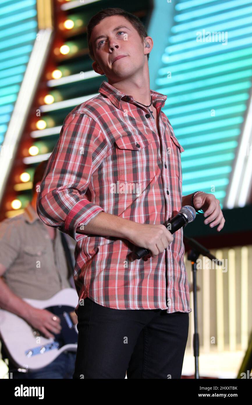 Scotty McCreery on stage at the ACM Weekend at the Fremont Street ...