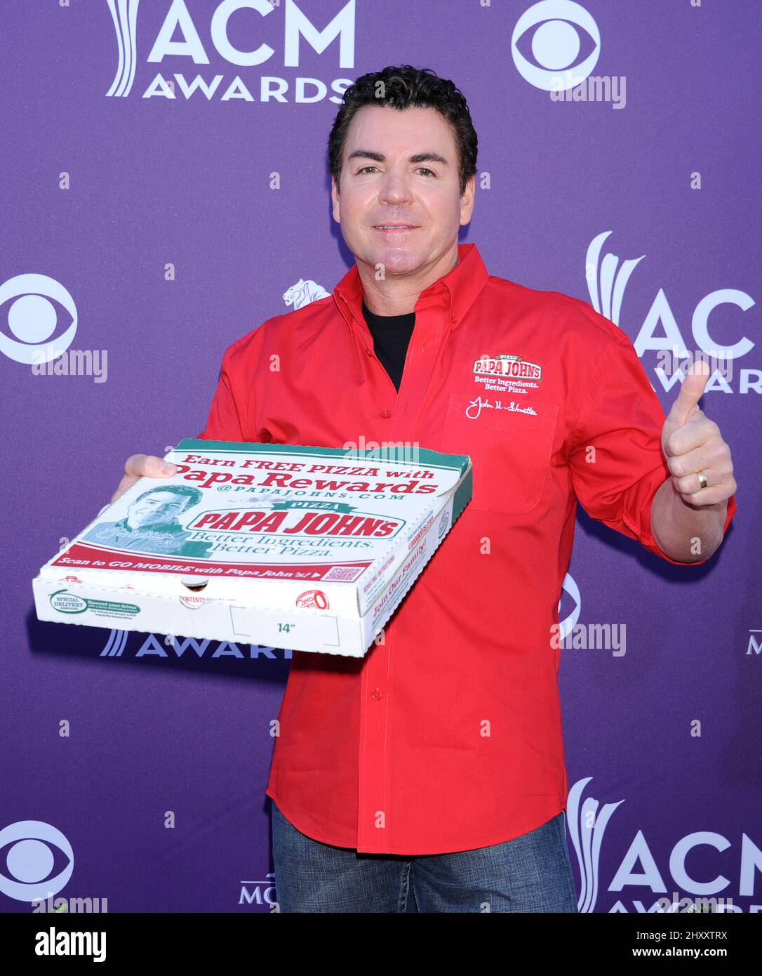 John Schnatter arriving at The 47th Annual Academy of Country Music ...