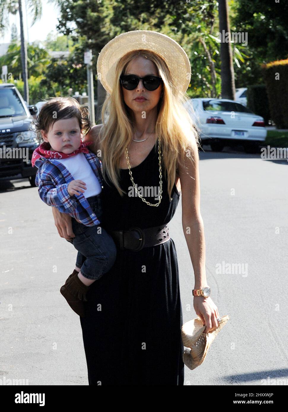 Rachel Zoe and son Skyler on their way to a Easter Party in Los Angeles ...