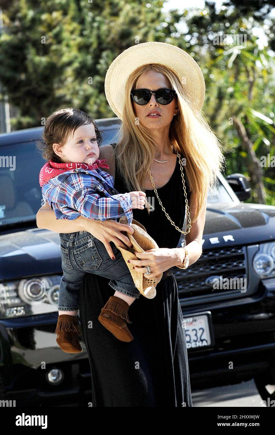 Rachel Zoe and son Skyler on their way to a Easter Party in Los Angeles ...