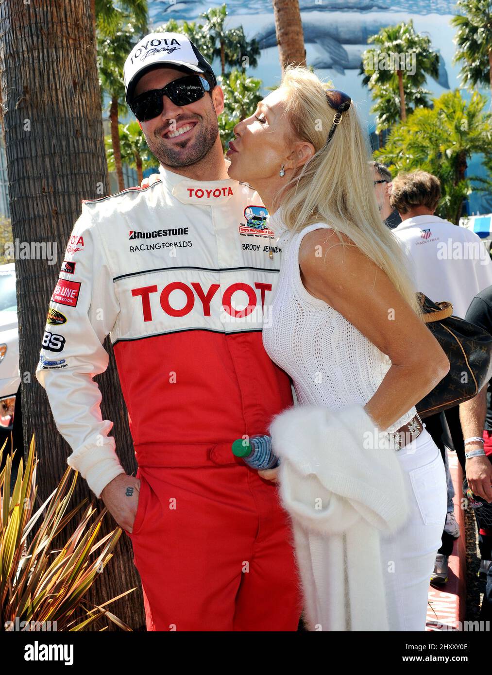 Brody Jenner and mother Linda Thompson attending the 2012 Toyota Grand ...