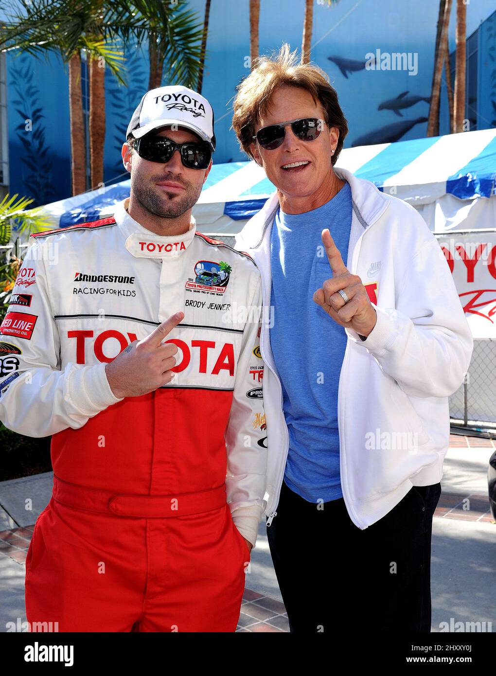 Brody Jenner and Bruce Jenner attending the 2012 Toyota Grand Prix ...