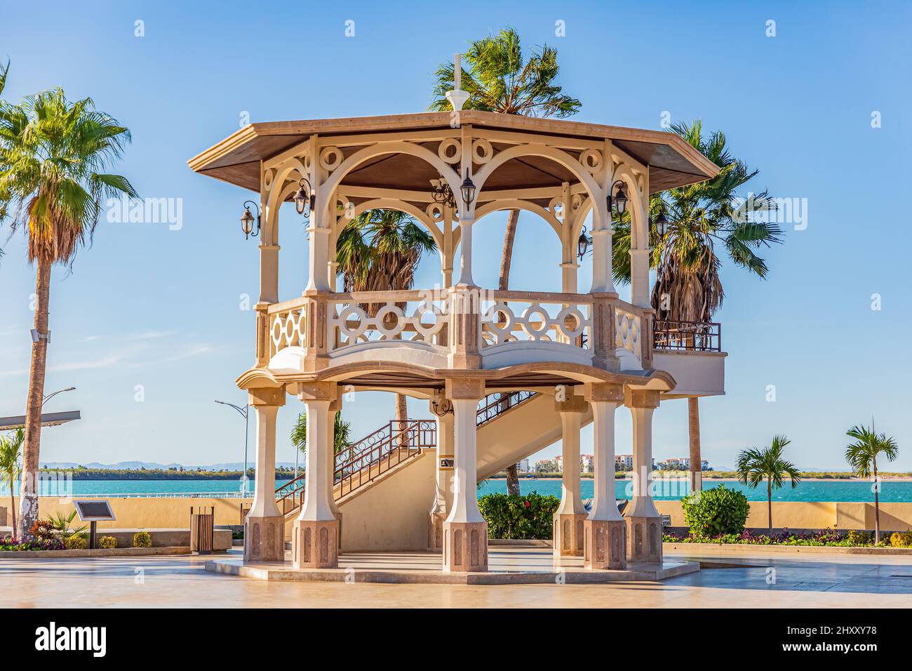 La Paz, Baja California Sur, Mexico. Elevated viewing platform on the ...