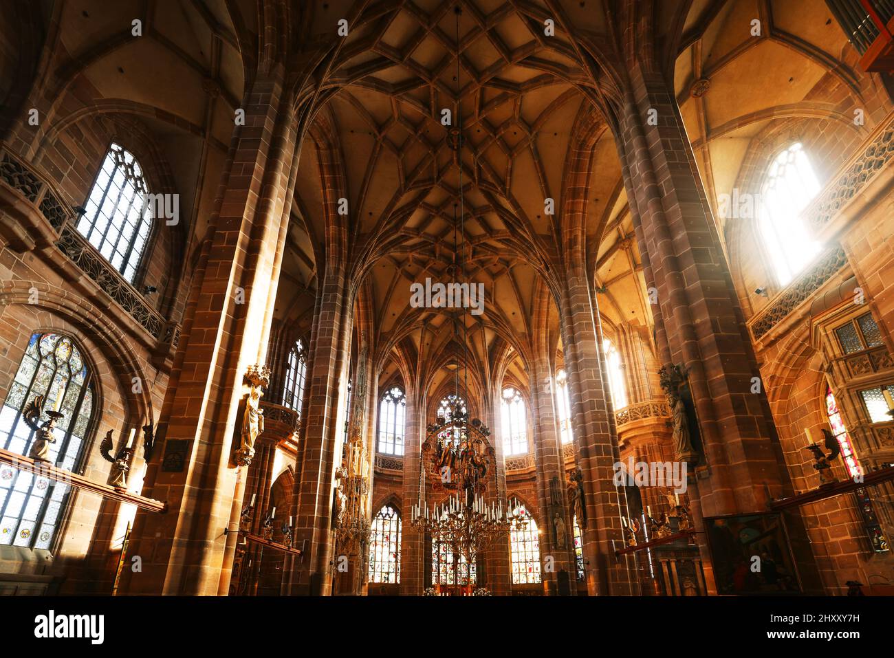 Kunst, Kirche, Gotik, Nürnberg, gotische Lorenzkirche in der City, in ...