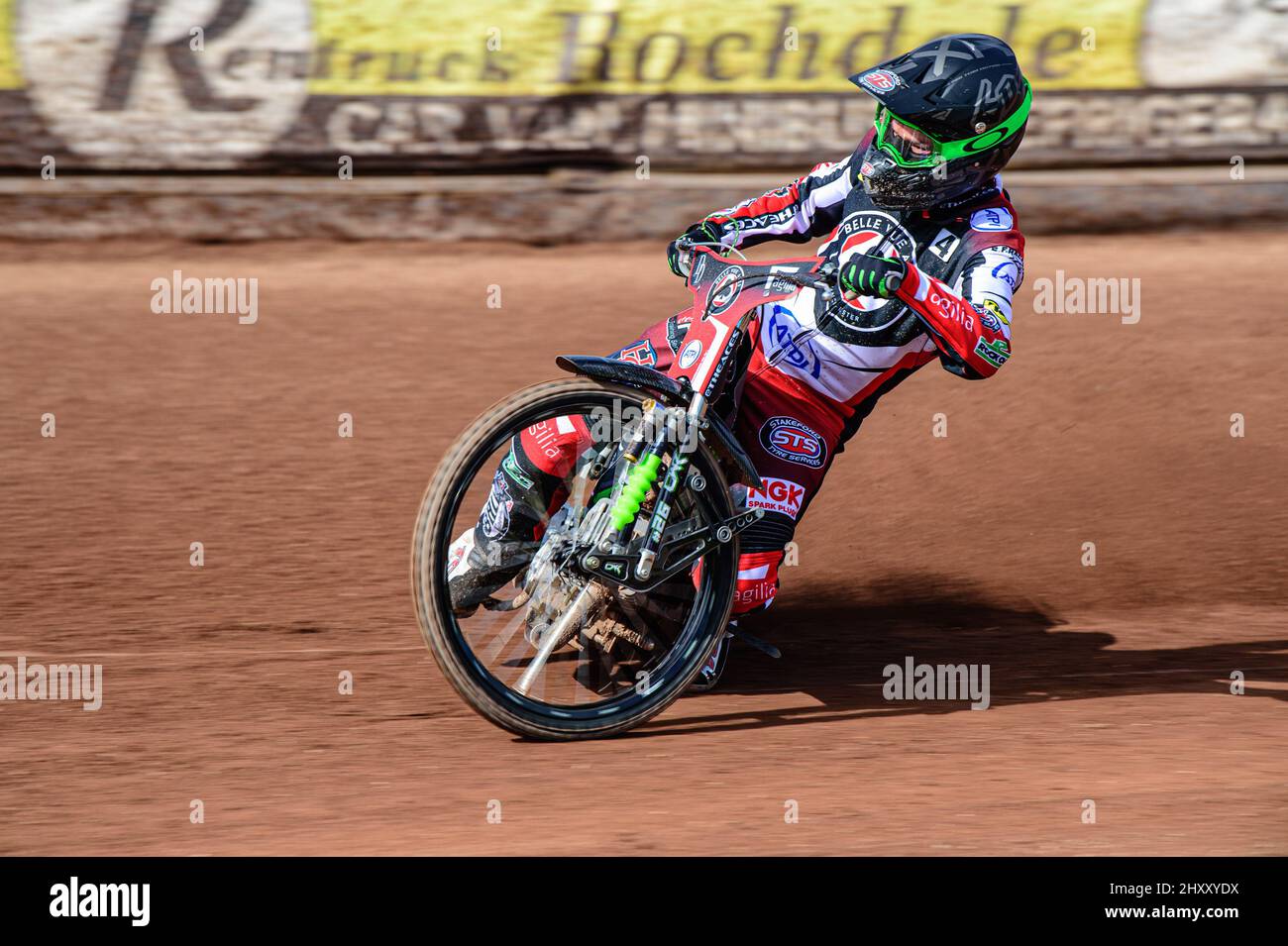 MANCHESTER, UK. MAR 14TH Charles Wright in action during the Belle Vue ...