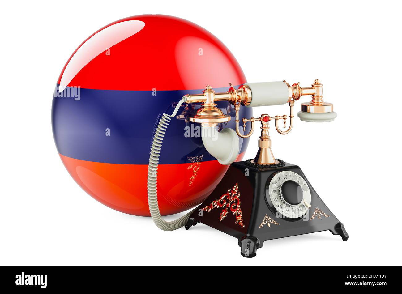 Phone with Armenian flag. Communication services in Armenia, concept ...