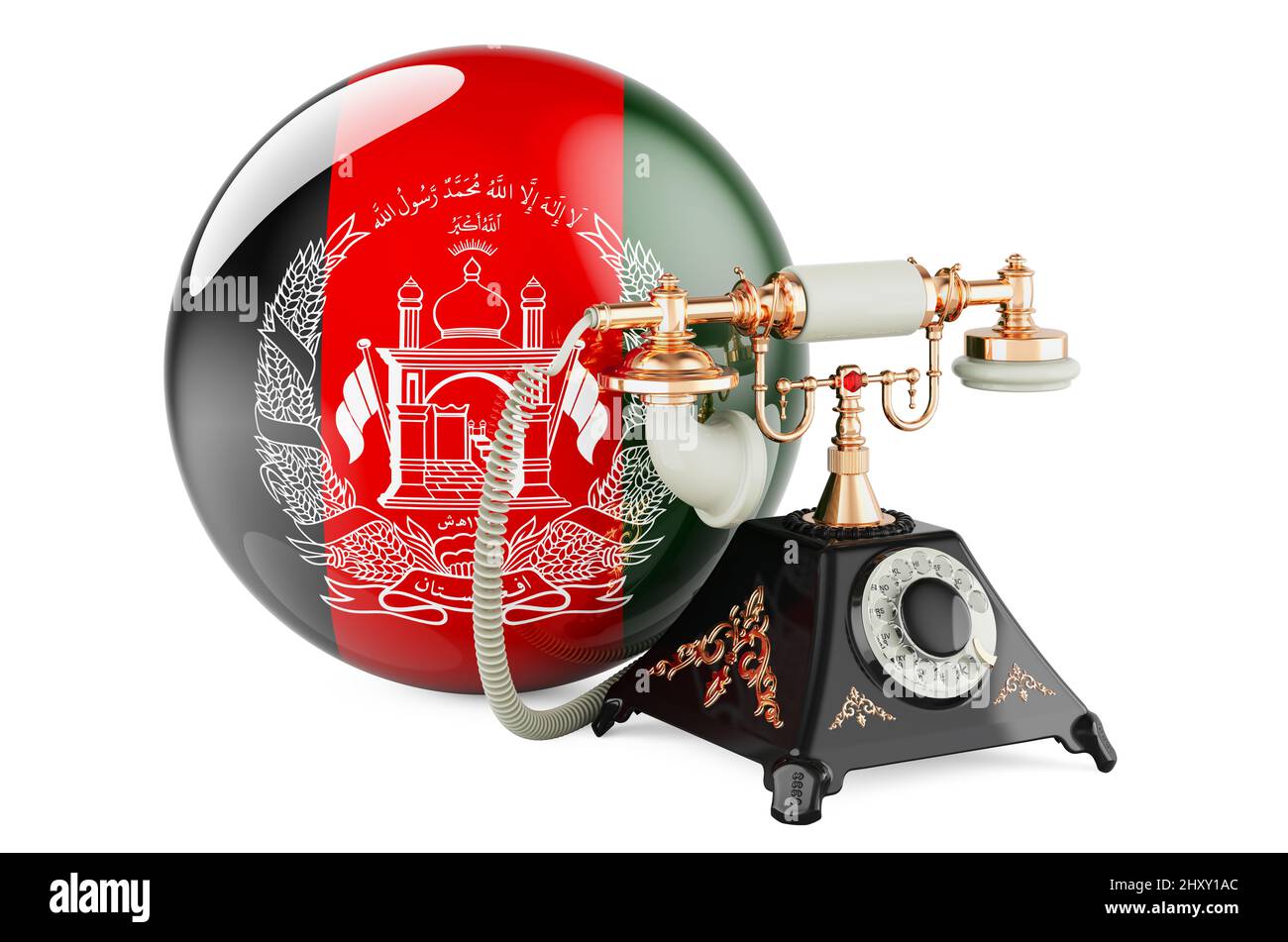 Phone with Afghan flag. Communication services in Afghanistan, concept ...