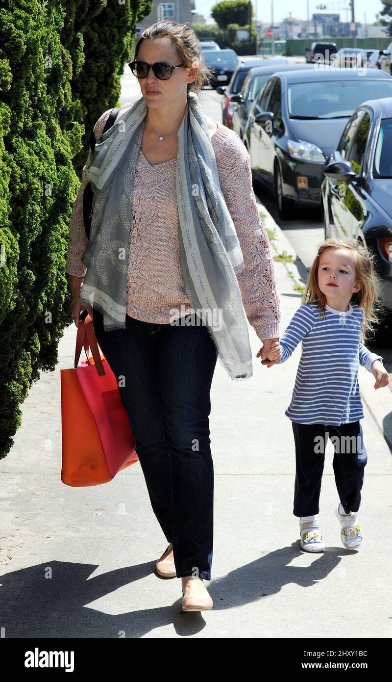 Jennifer Garner and daughter Seraphina is seen out and about in Santa ...