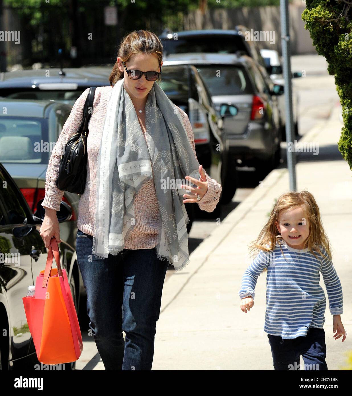 Jennifer Garner and daughter Seraphina is seen out and about in Santa ...