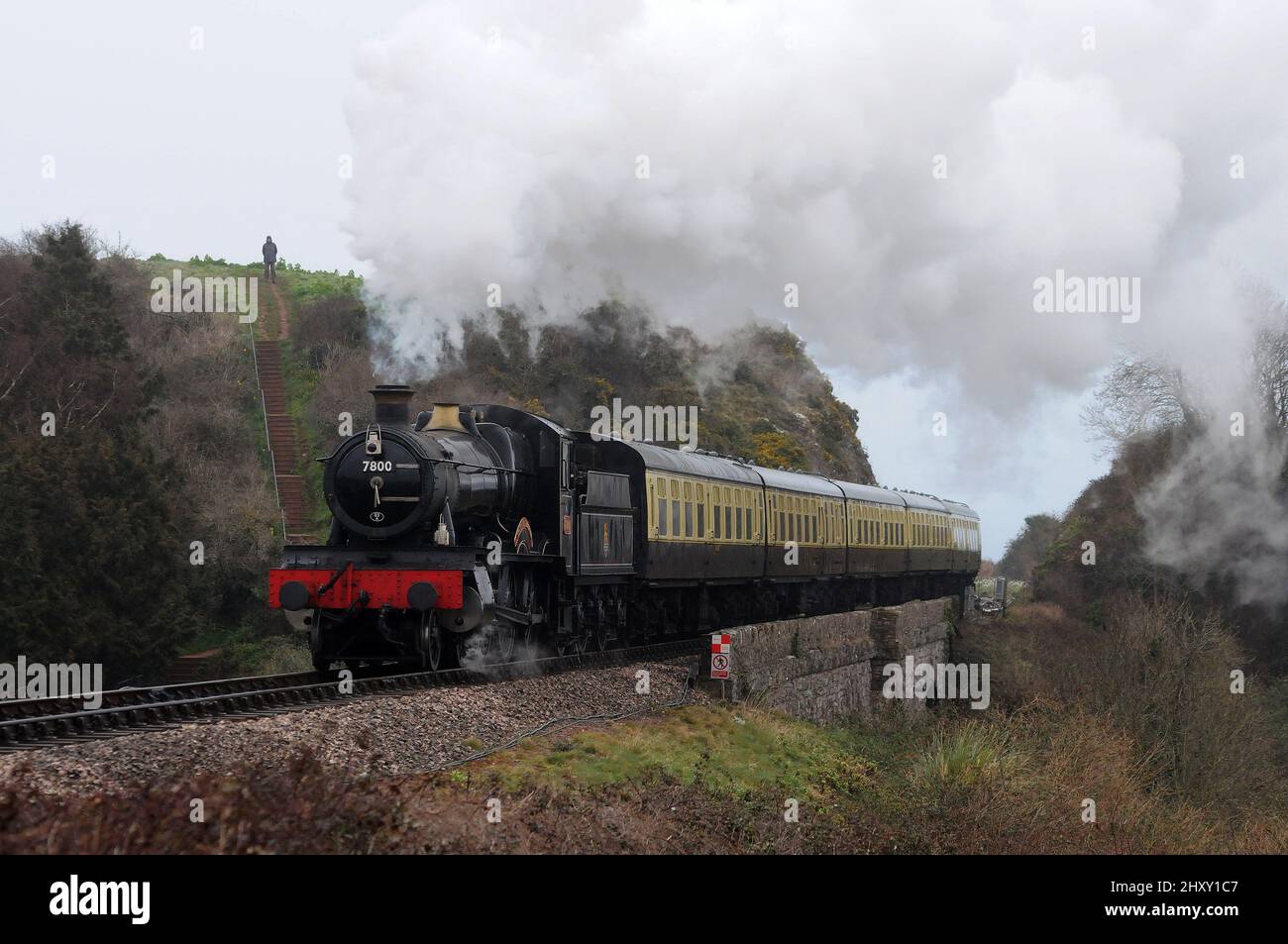 "Lydham Manor" (running as class pioneer 7800 "Torquay Manor") at ...