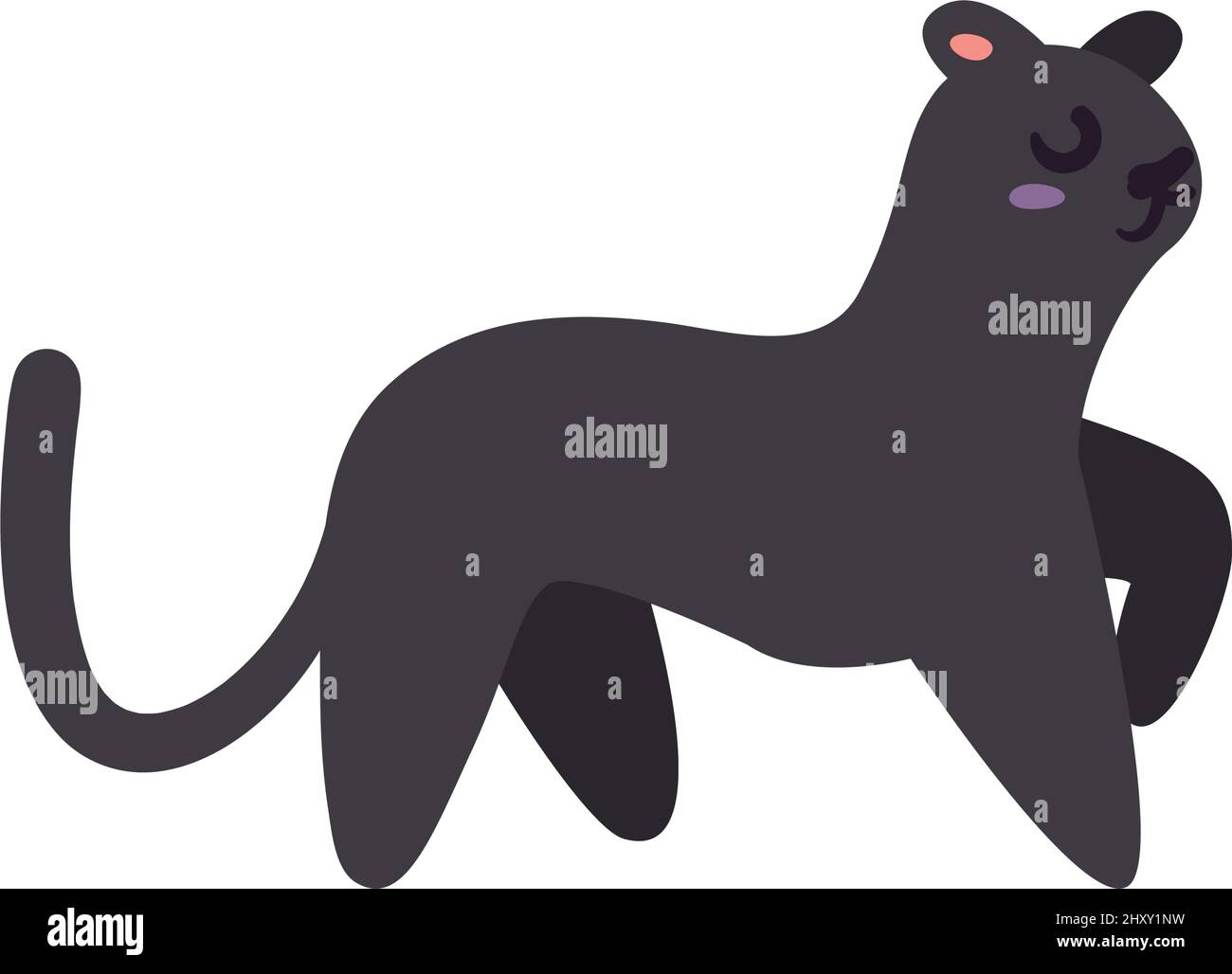 Crouching panther Stock Vector Images - Alamy
