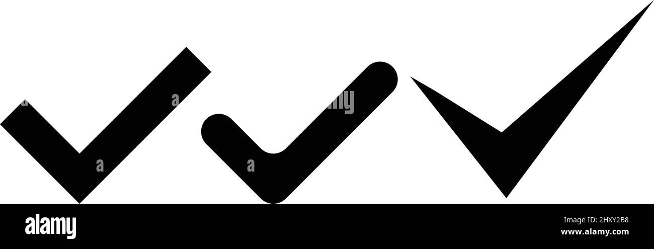A check mark icon with various shapes. Editable vector Stock Vector ...