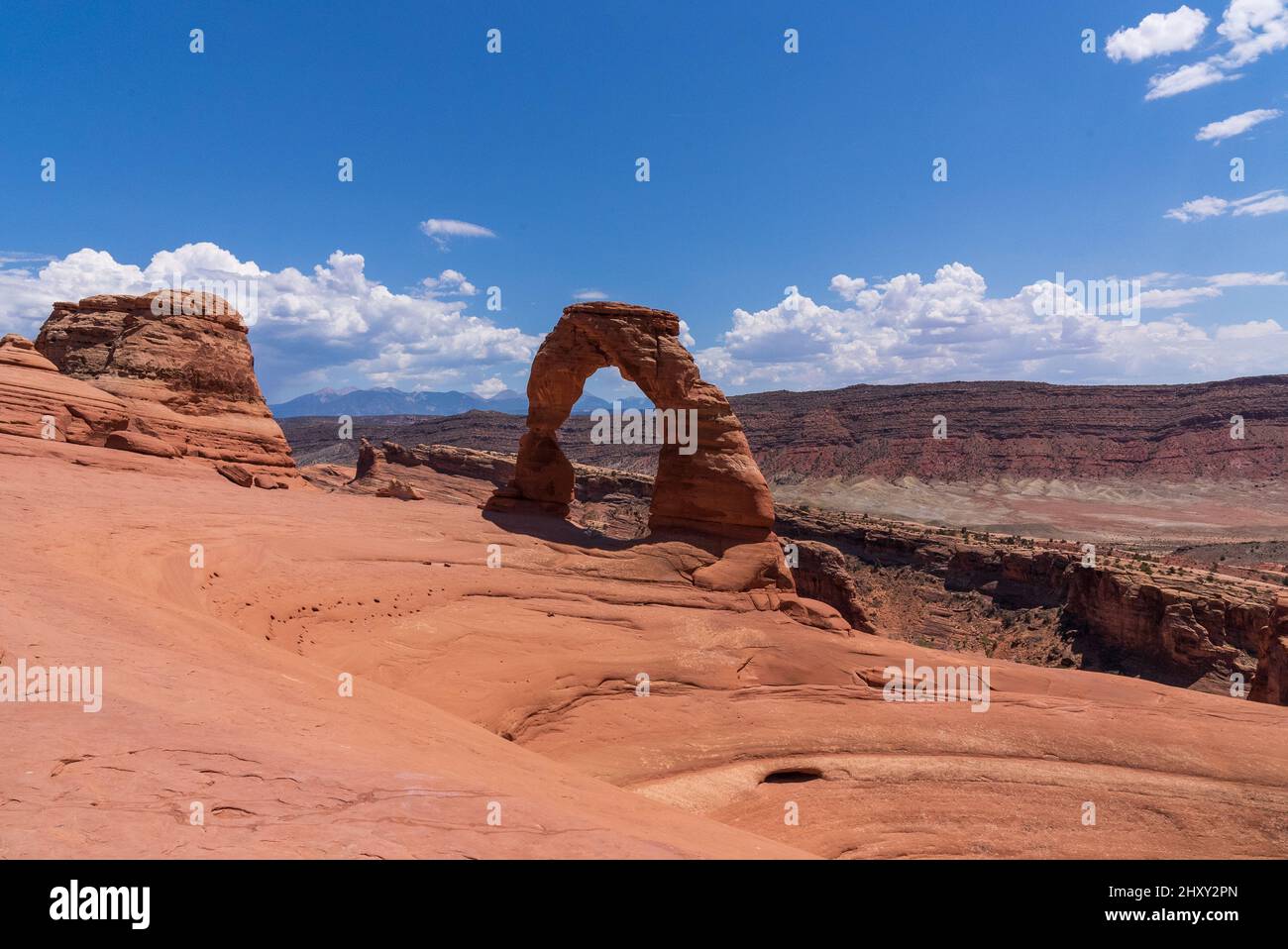 Natural view of the vast landscape of Arches National Park in Utah, USA ...