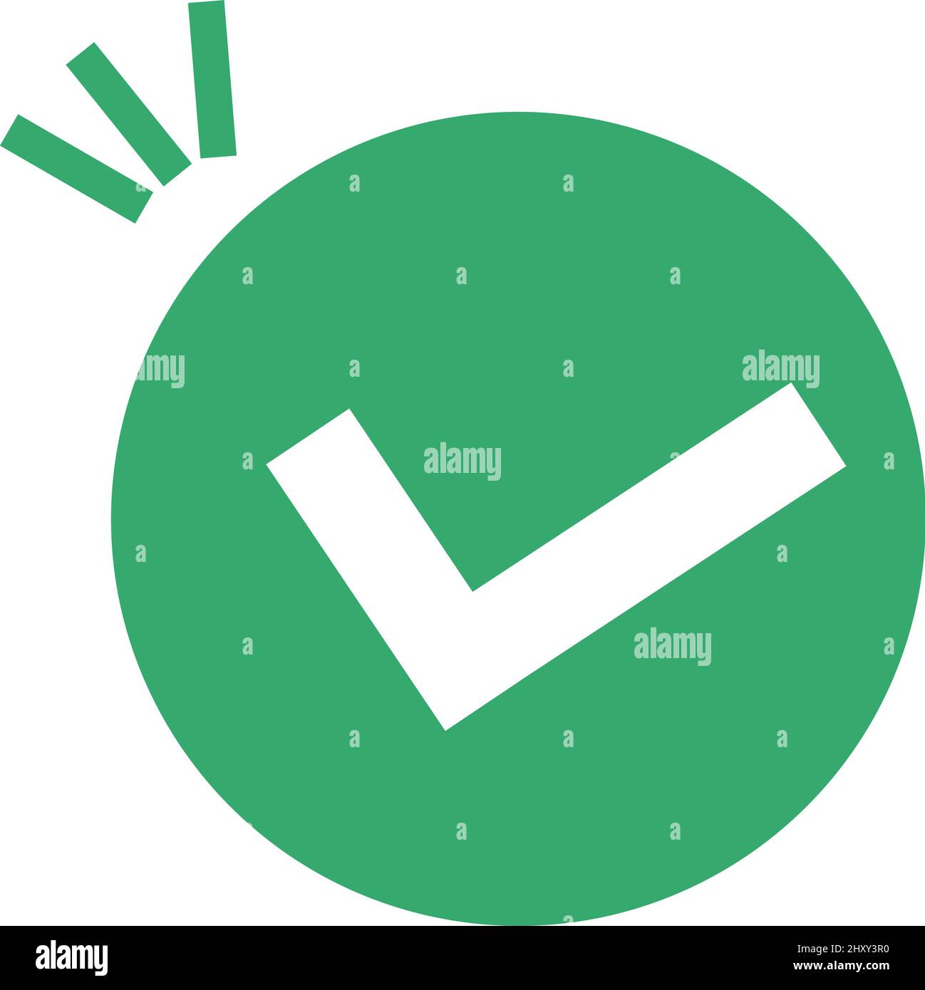 Pop check mark icon. Confirmation or authentication. Editable vector Stock Vector Image & Art ...