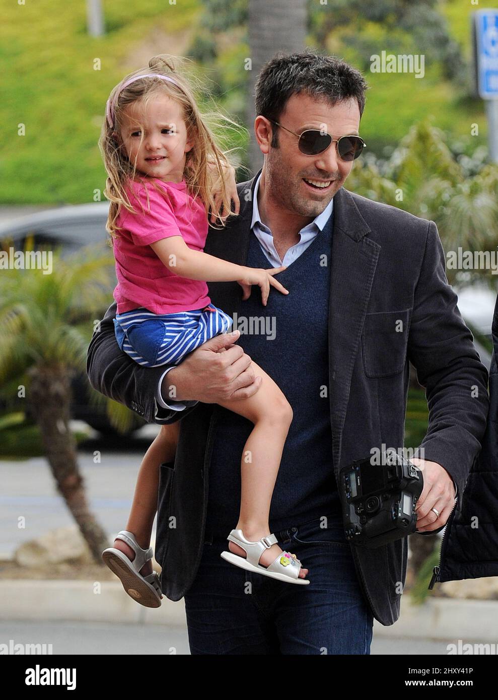 Ben Affleck and daughter Seraphina are seen at the Redondo Beach Arts ...