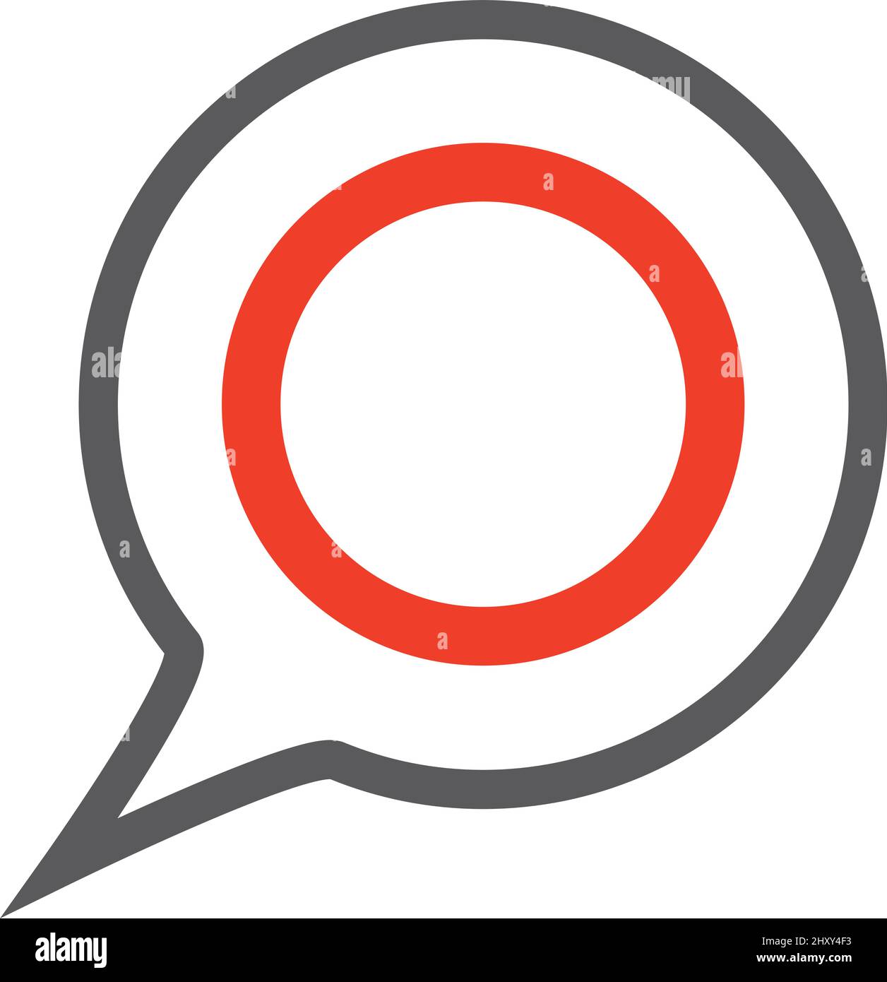 A red circle balloon signifying the correct answer. Editable vector ...