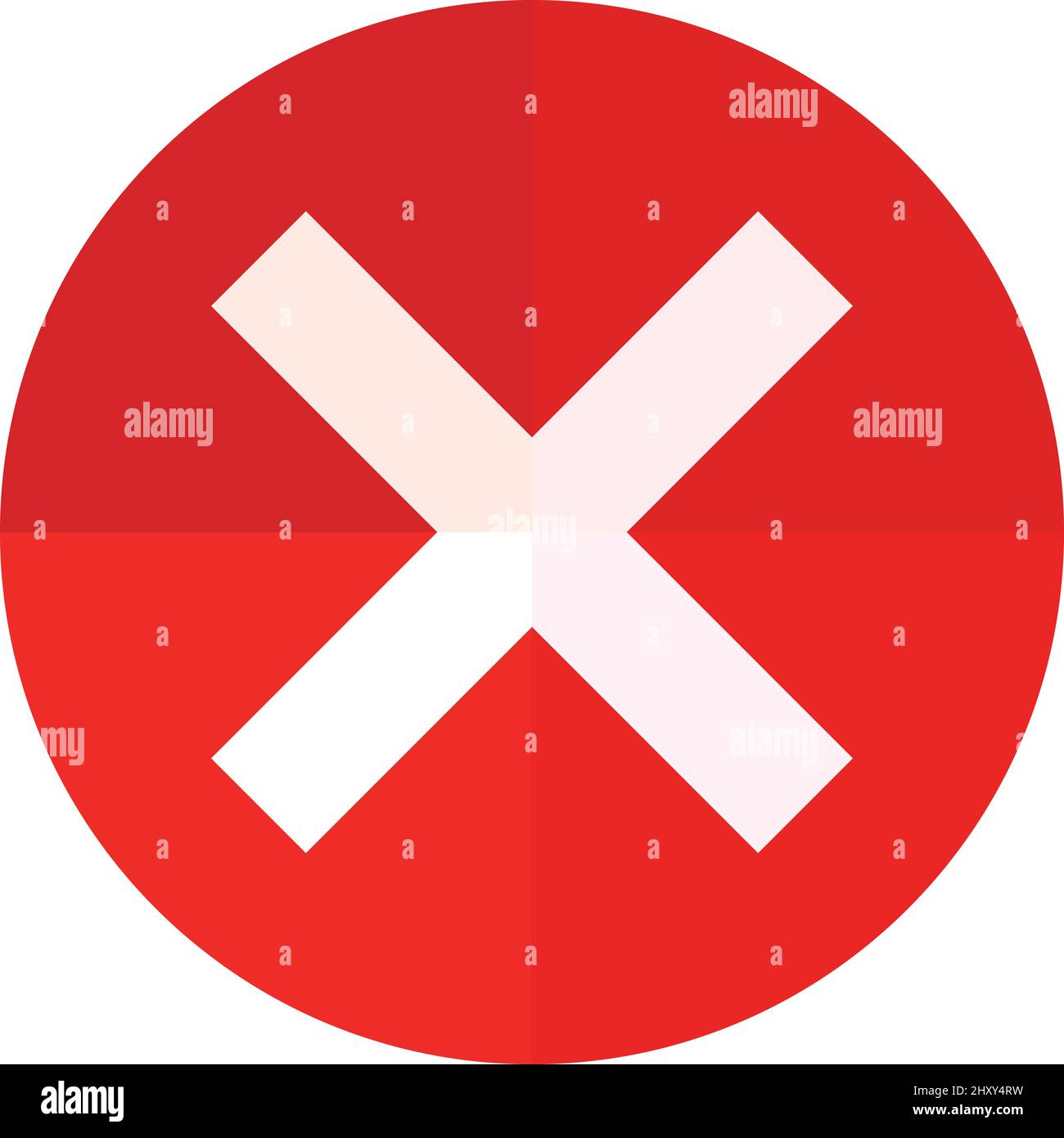 Red cross mark icon that depict warning or danger or etc. Vector Stock ...