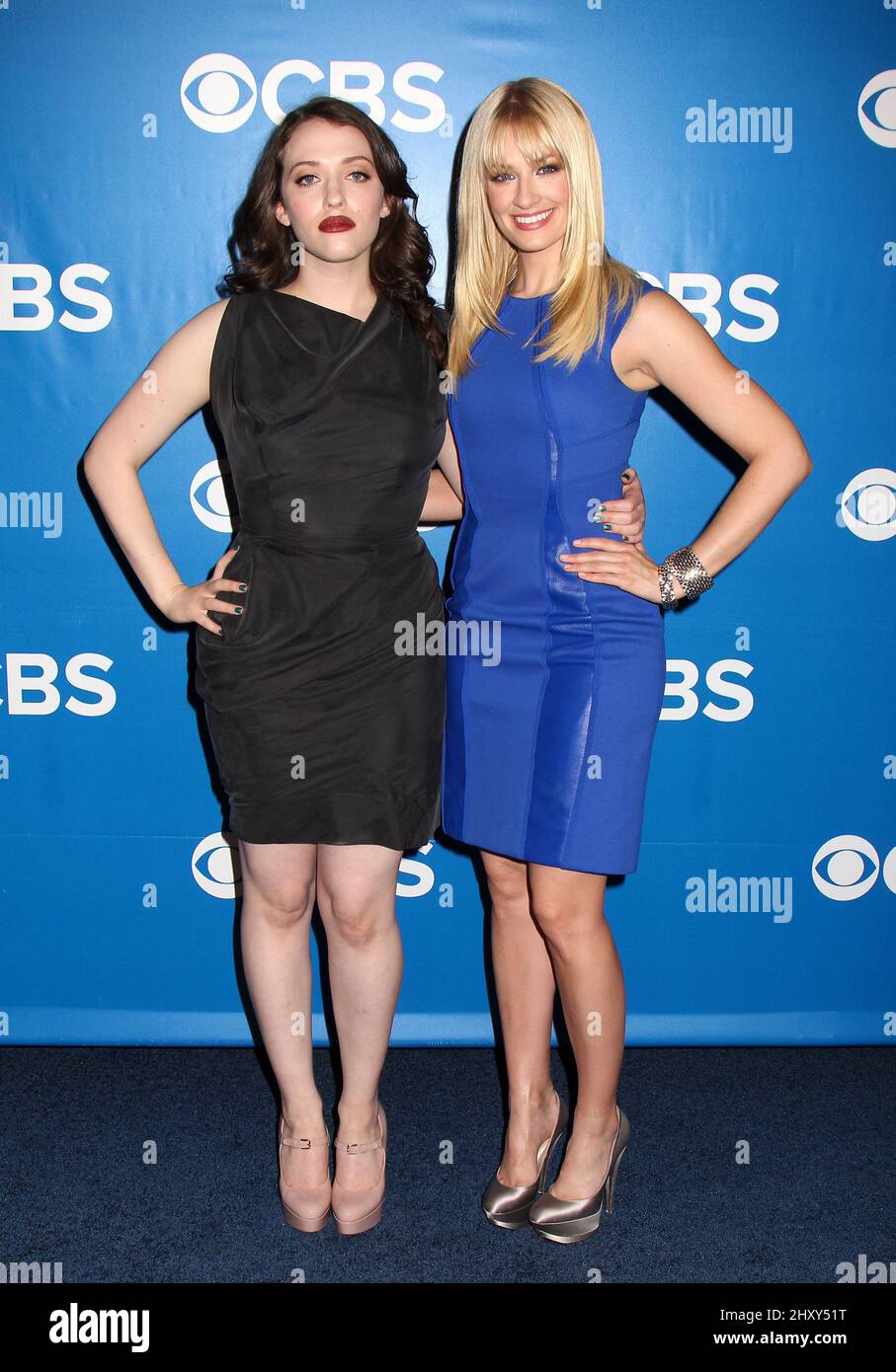Kat Dennings and Beth Behrs attends the CBS 2012 Upfronts event in New ...
