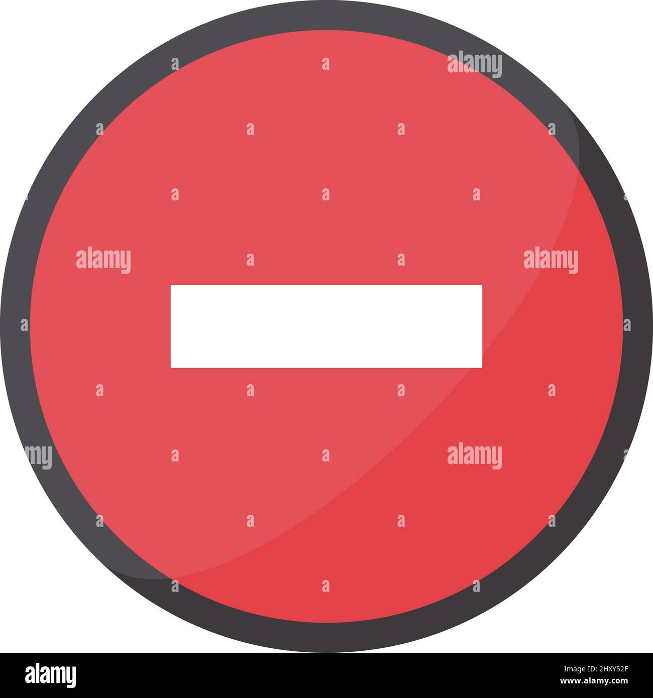 Glossy stop sign. Vectors indicating warnings and hazards. Editable ...
