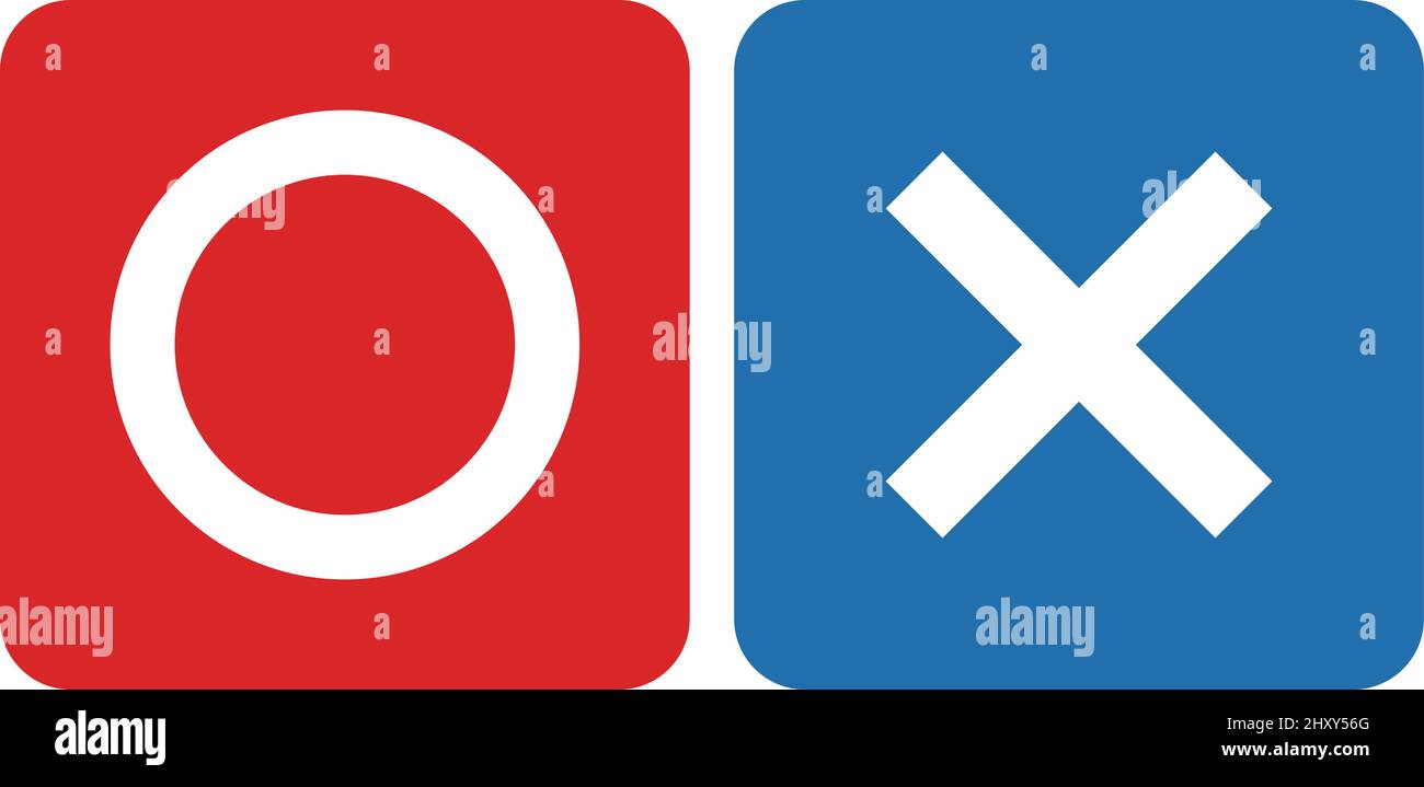 A set of circle and cross icons. Editable vector Stock Vector Image ...