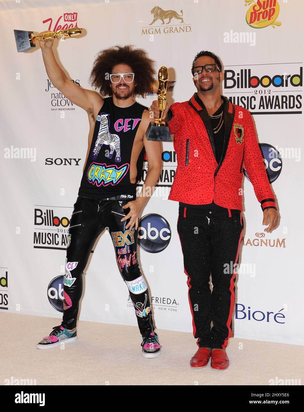 Sky Blu, Redfoo, LMFAO in the Press Room during the 2012 Billboard ...