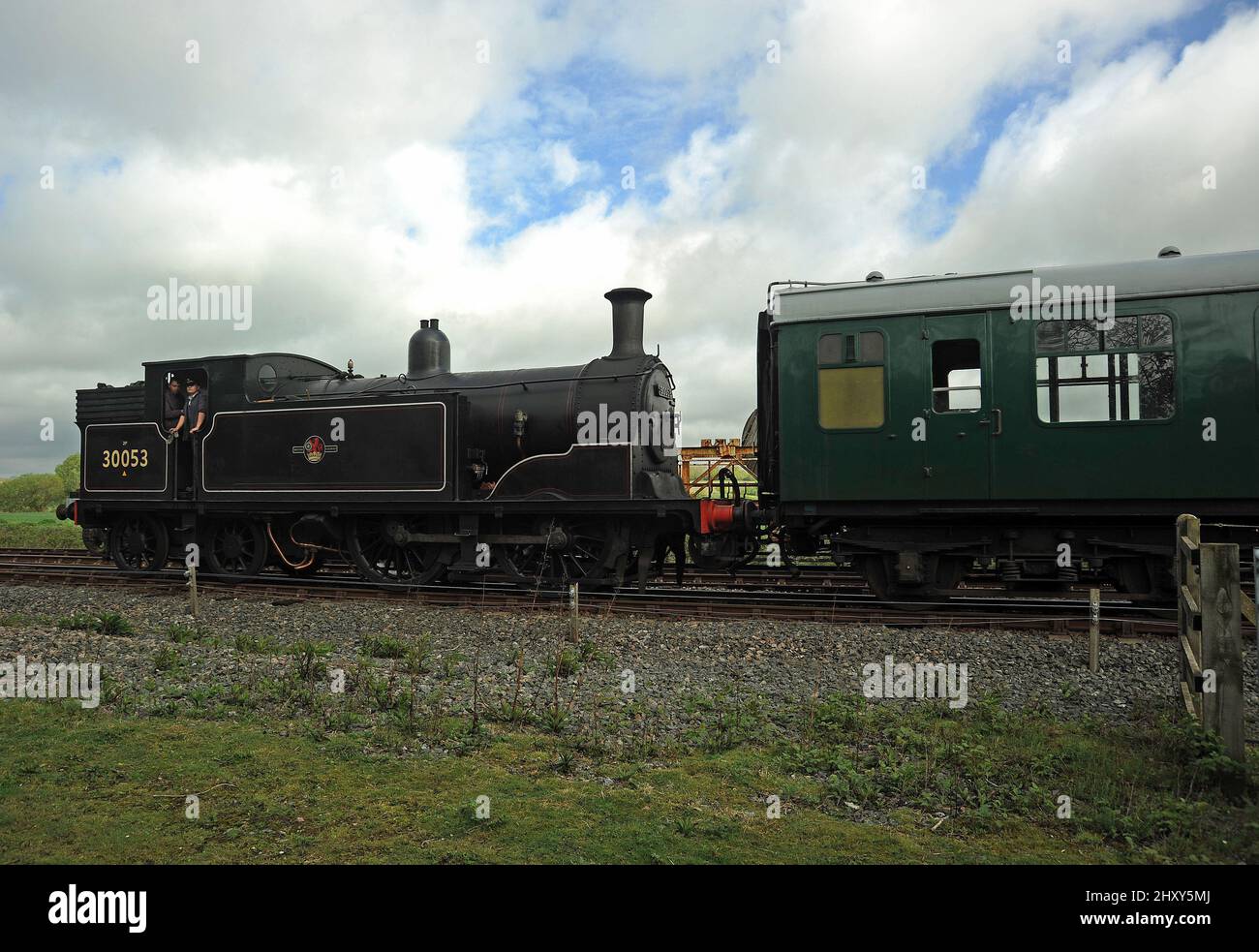 "30053" deaprting Northiam with a west-bound train Stock Photo - Alamy